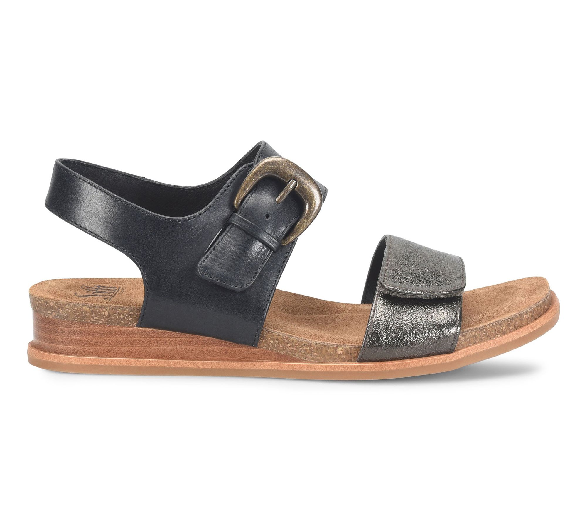 Sofft Buckle Accented Wedged Sandal - Peggie - QVC.com