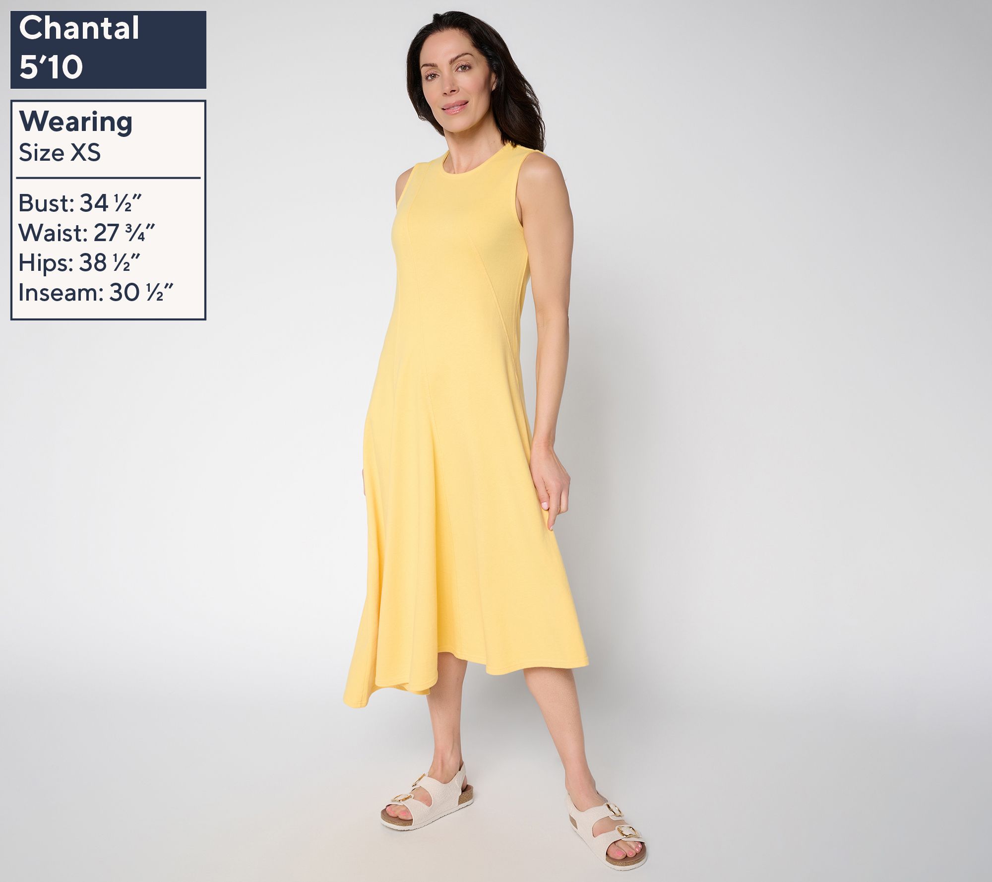 Peace Love World Petite Crew Neck Asymmetrical Midi Dress - QVC.com