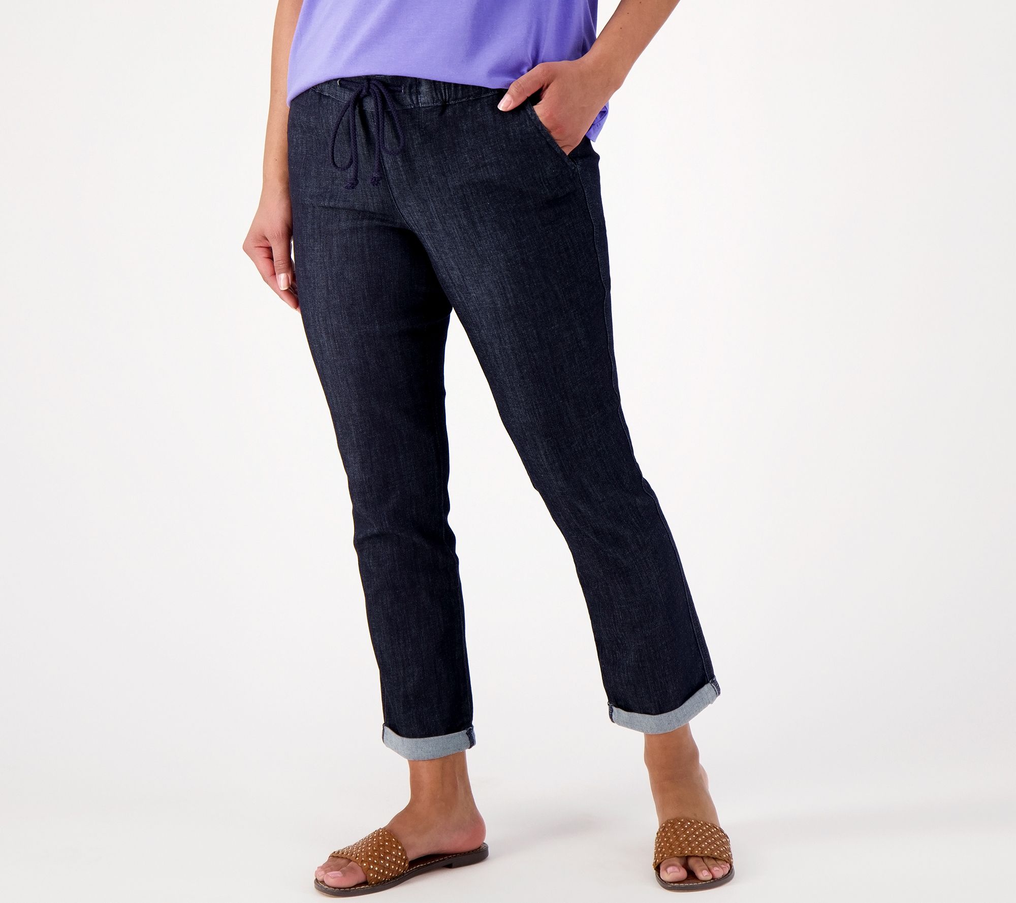 NYDJ Slim Ankle Jogger in Lightweight Denim - QVC.com
