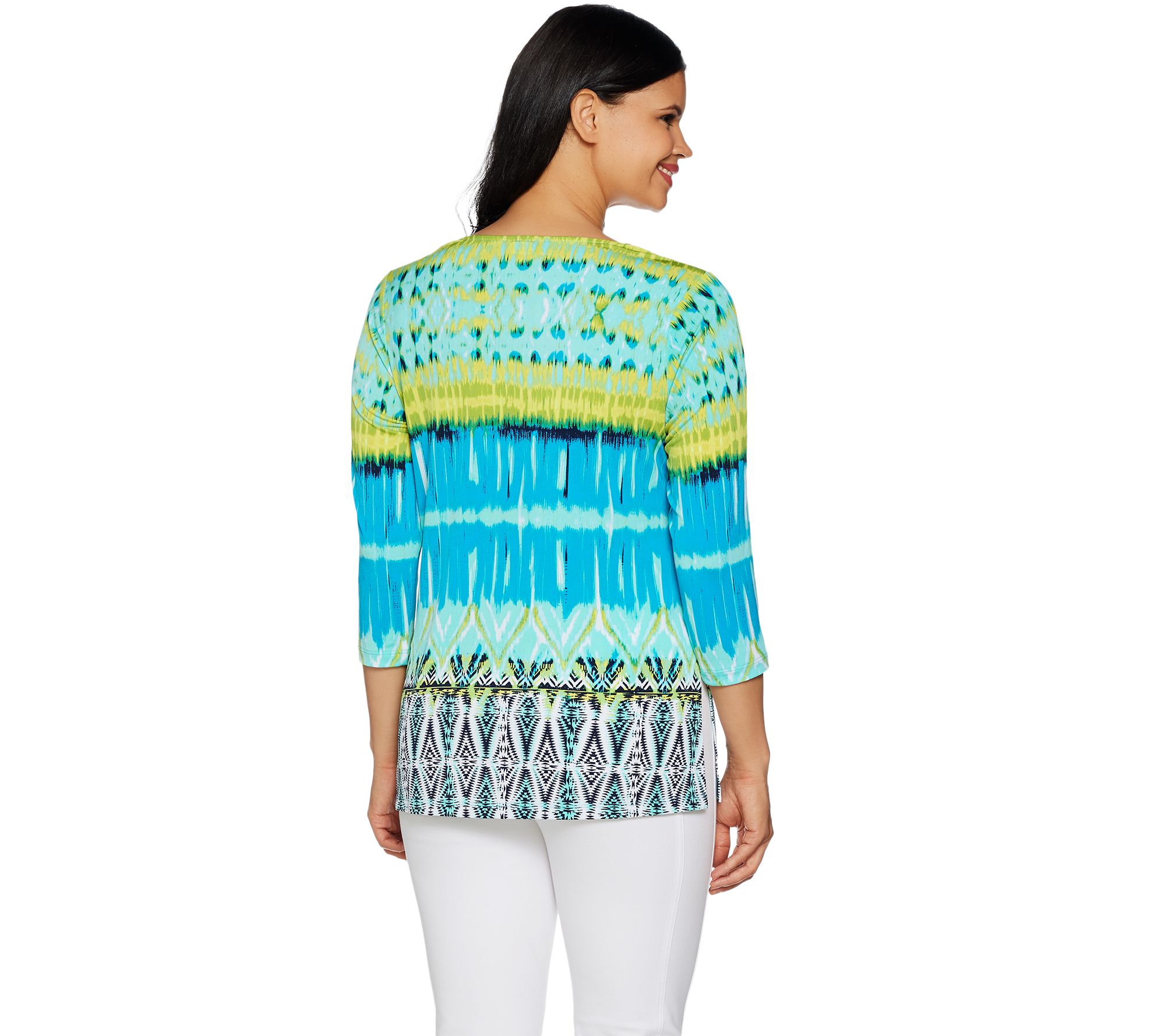 Susan Graver Artisan Printed Liquid Knit Tunic - QVC.com