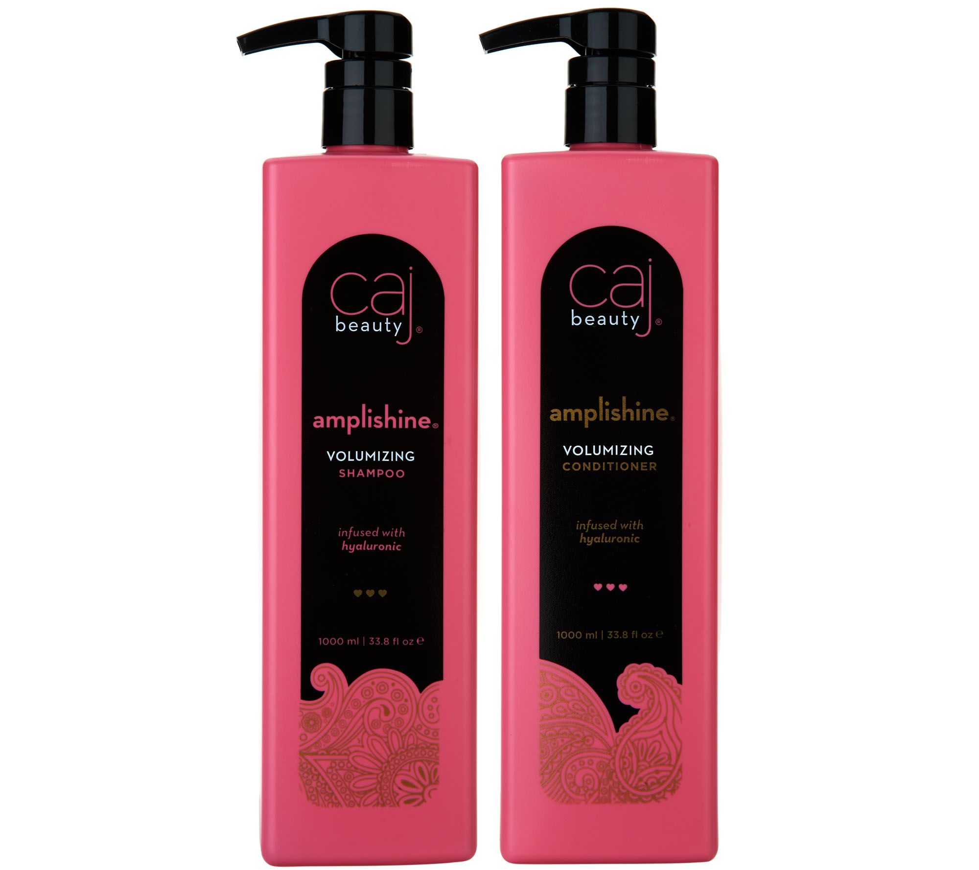 Caj Beauty Super-Size Foaming Shampoo and Conditioner Duo, 33.8 oz ...