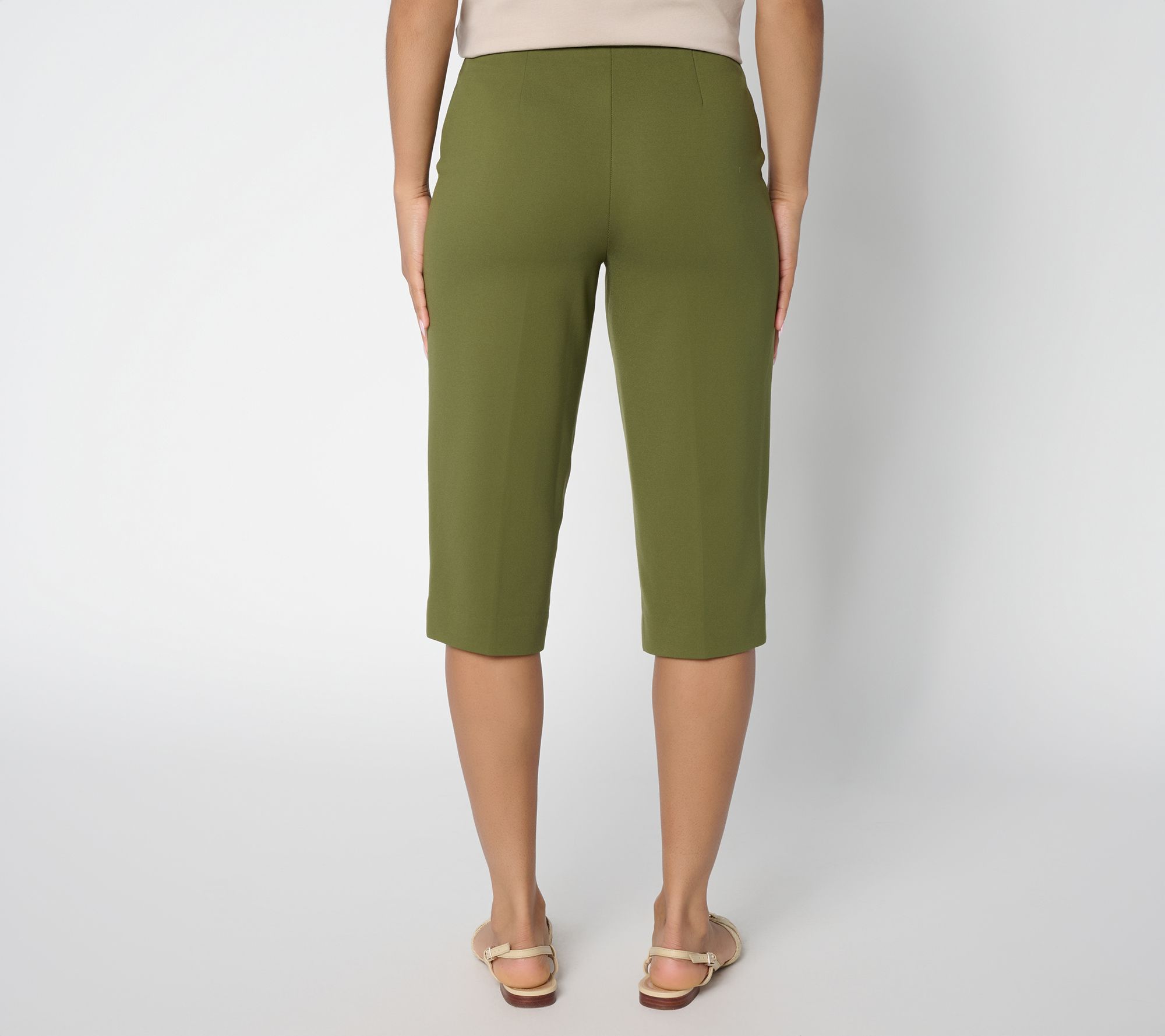 Susan Graver Weekend Ponte Petite Straight Leg Pedal Pushers - QVC.com