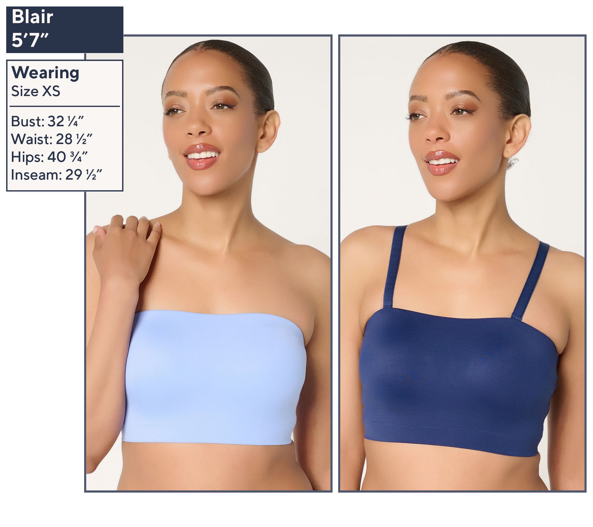 Breezies Bonded Bandeau Bra with Convertible Straps Set of 2 - QVC.com