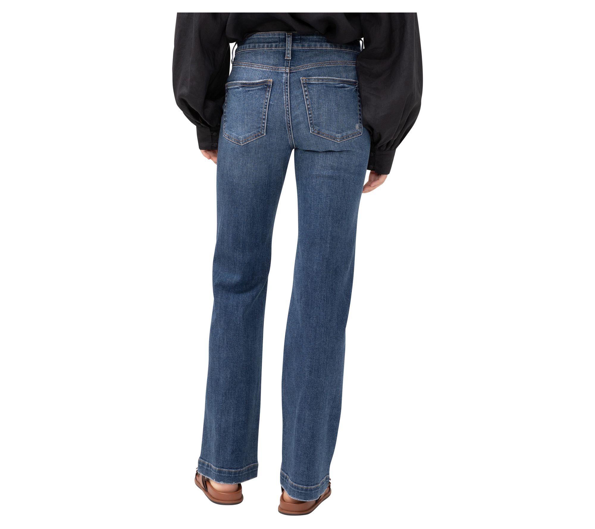 Silver Jeans Women's Avery High Rise Trouser Jeans - FOLK - QVC.com