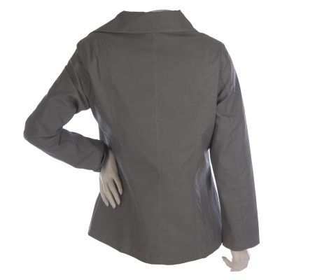 Kris Jenner Kollection Faux Leather Jacket with Pockets - QVC.com
