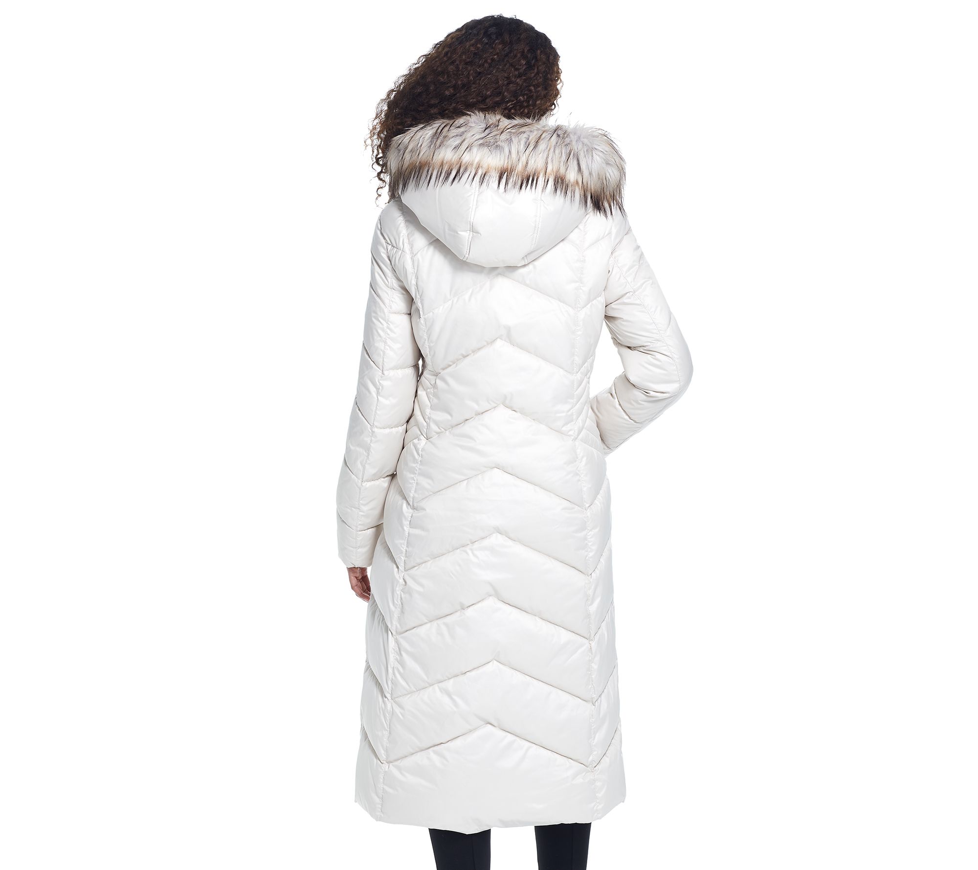 Gallery Faux Down Puffer Coat - QVC.com