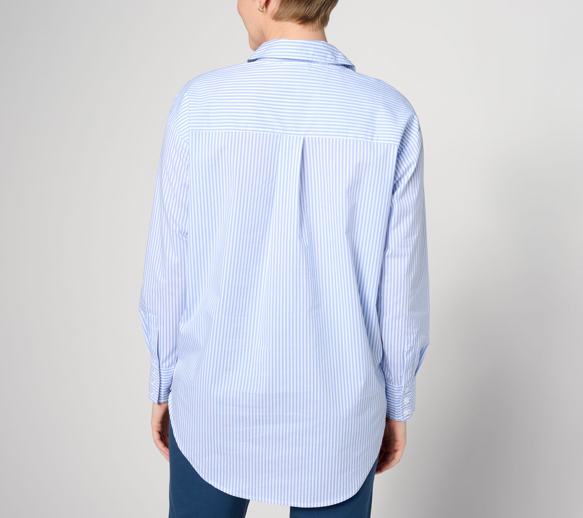 "As Is" Studio Park x Amy Stran Galentine Button Front Side Stripe Top ...