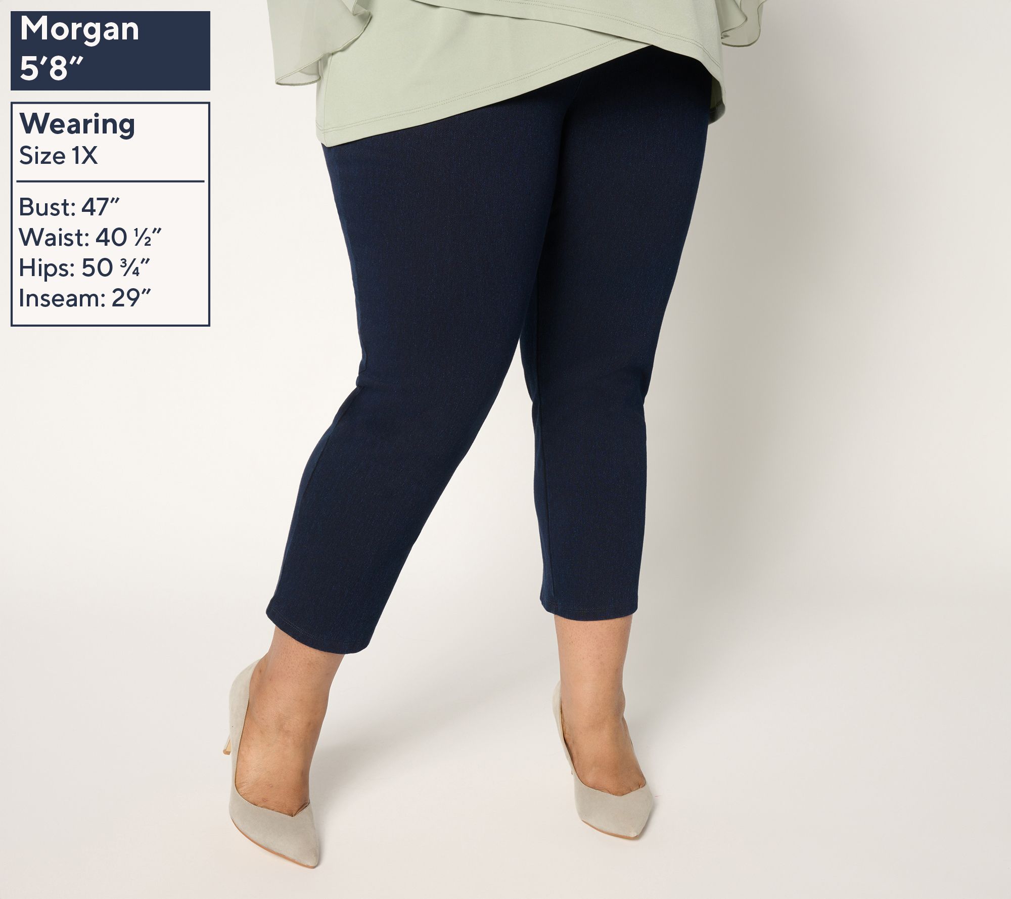 Women with Control Regular Prime Stretch Denim Crop Pants - QVC.com