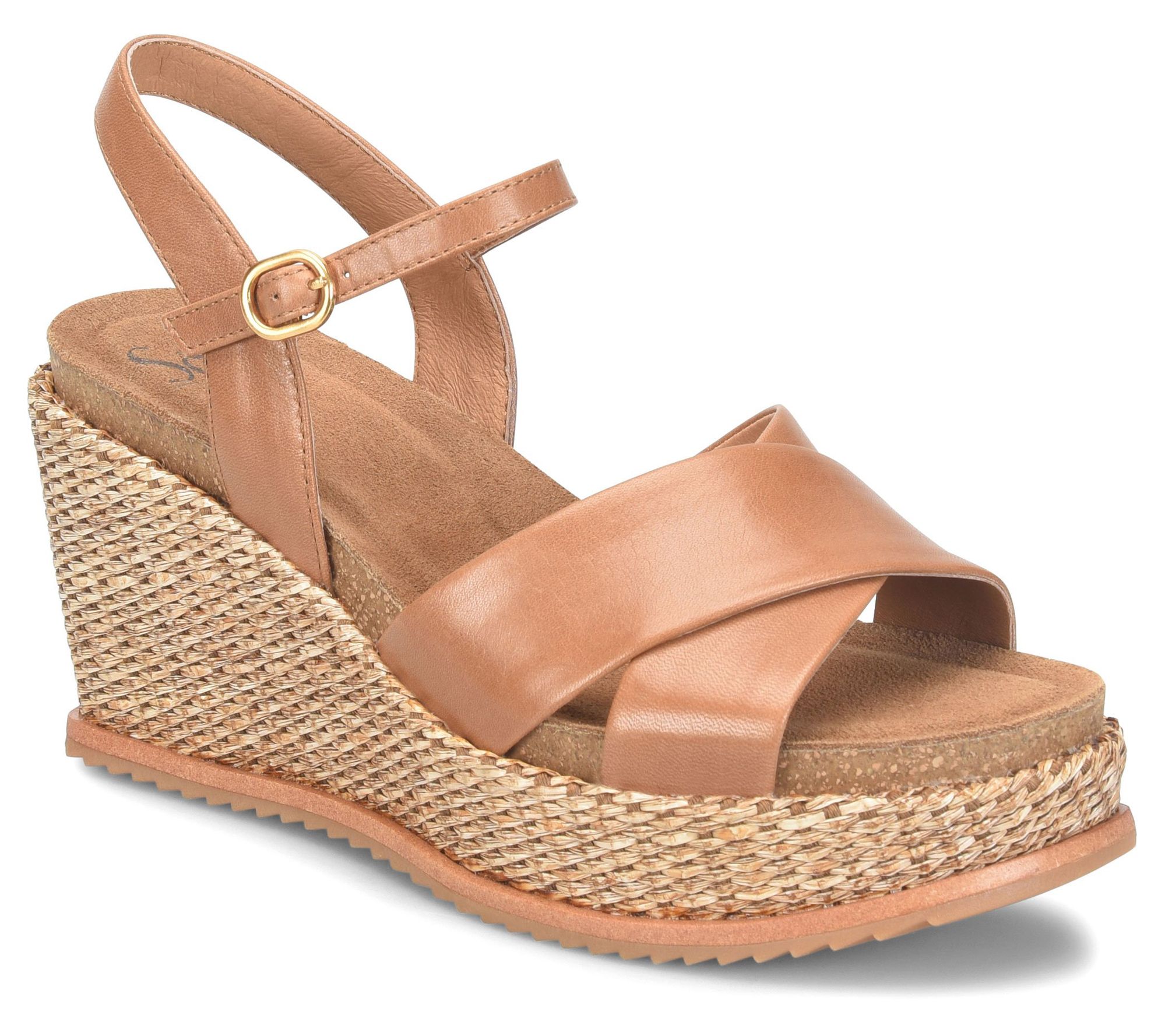 Sofft Basketweave Platform Wedge - Diana - QVC.com