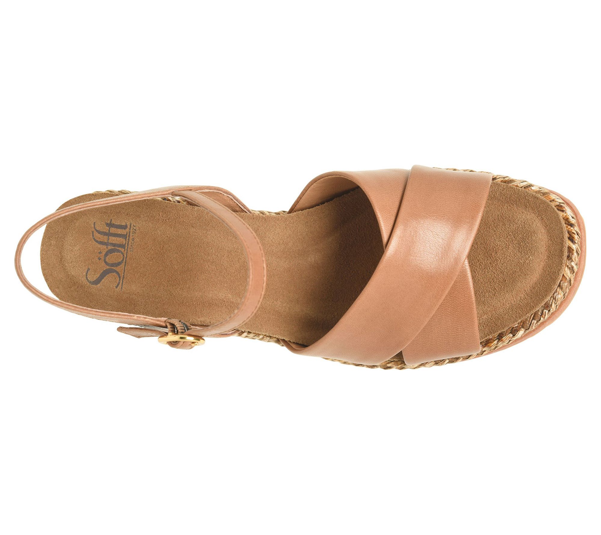 Sofft Basketweave Platform Wedge - Diana - QVC.com
