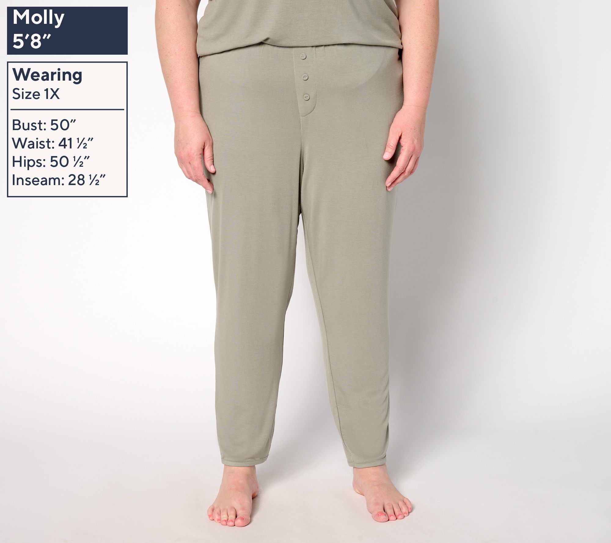 "As Is" Modern Soul Soothing Knit Jersey Tapered Lounge Pant - QVC.com