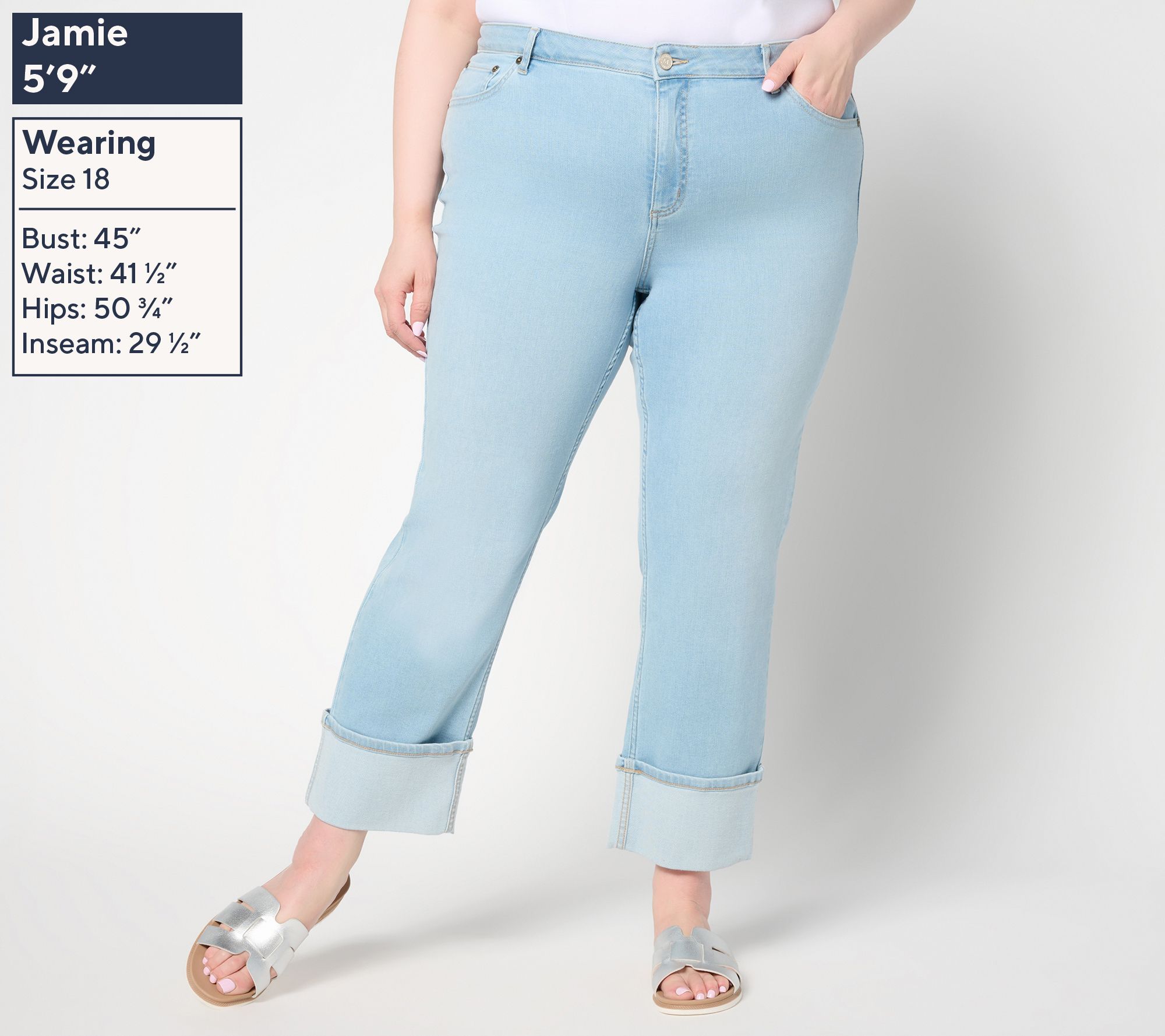 "As Is" Martha Stewart Signature Reg Indigo Straight Leg Jeans - QVC.com