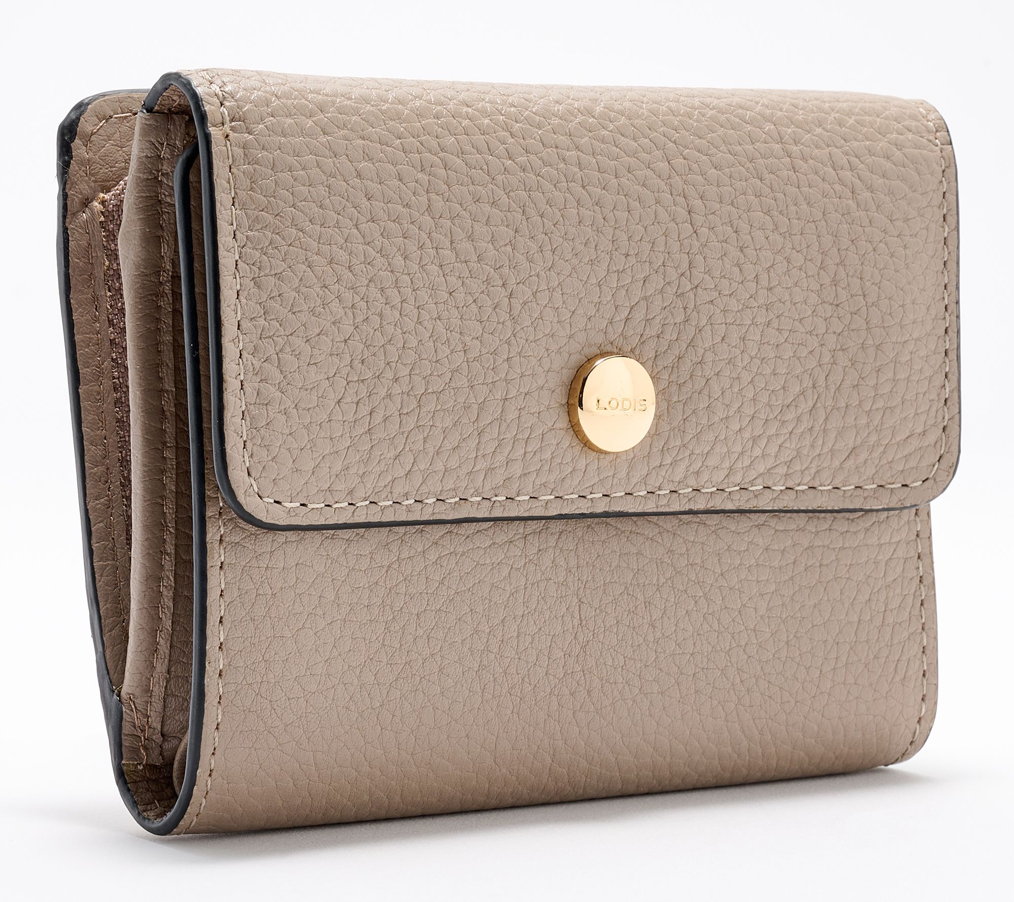 "As Is" LODIS Texas Leather Kate French Purse - QVC.com