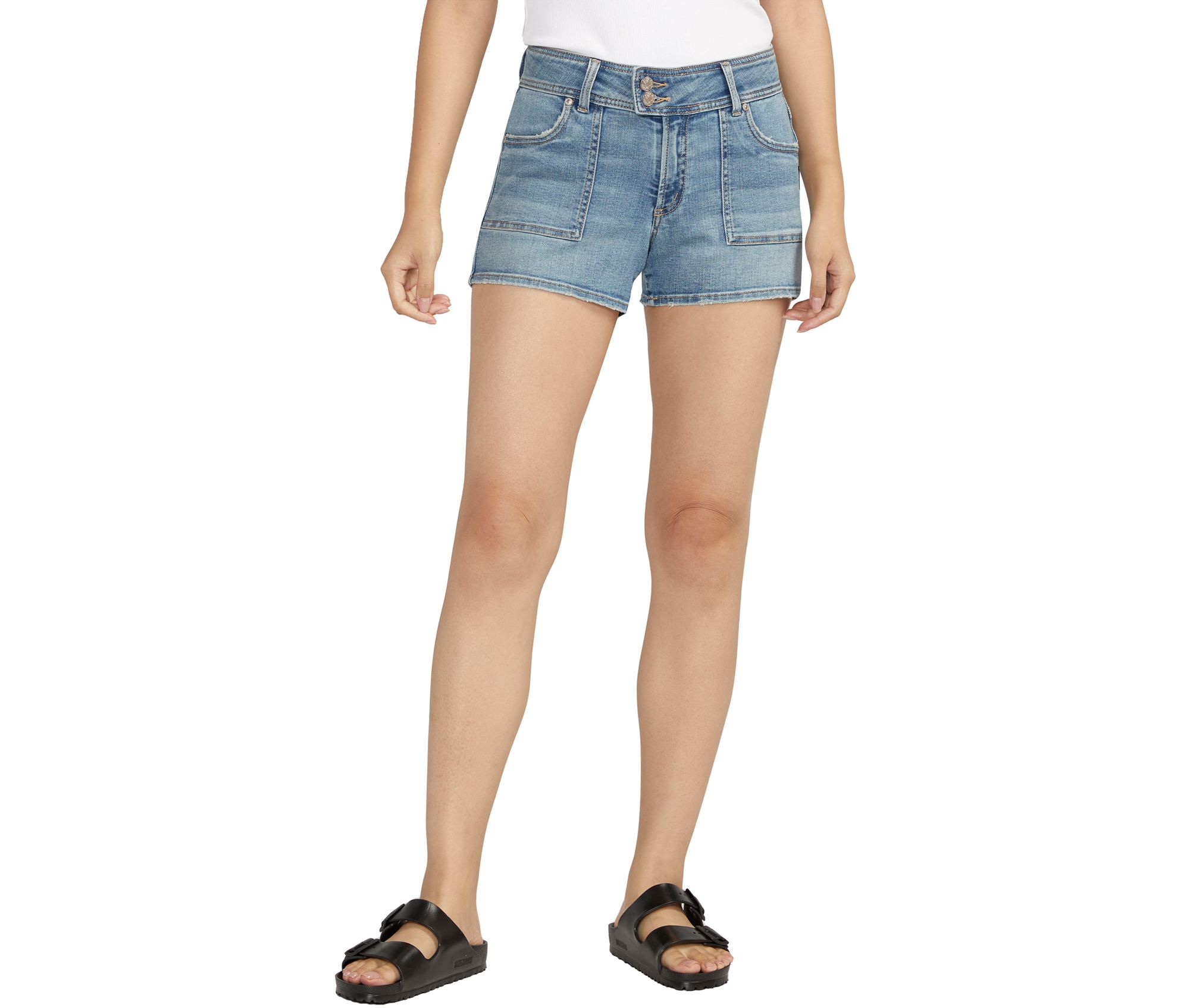 Silver Jeans Co. Suki Mid Rise Curvy Fit Shorts- ECF278 - QVC.com