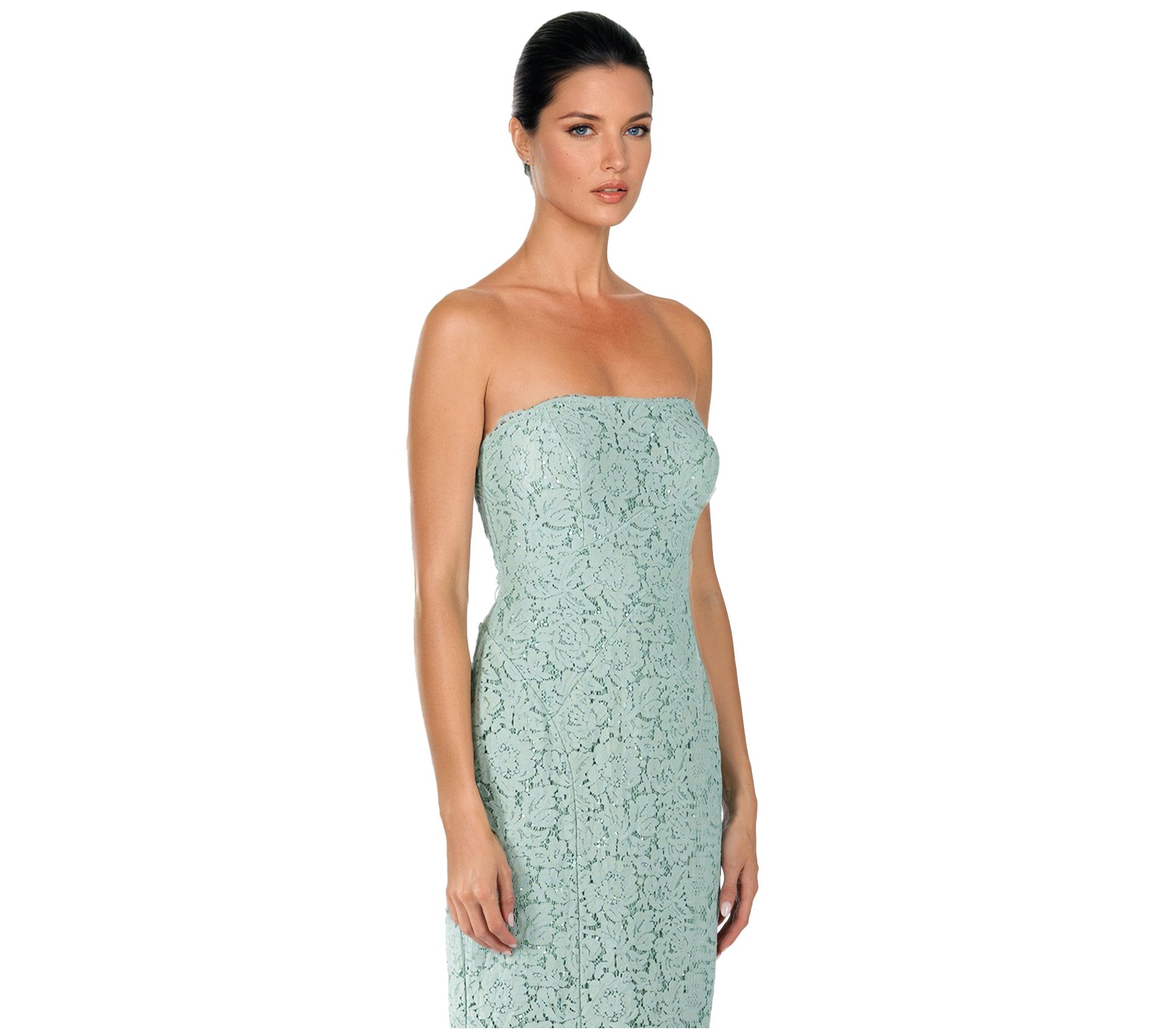 Rene Ruiz Collection Strapless Lace Knee-LengthCocktail Dress - QVC.com