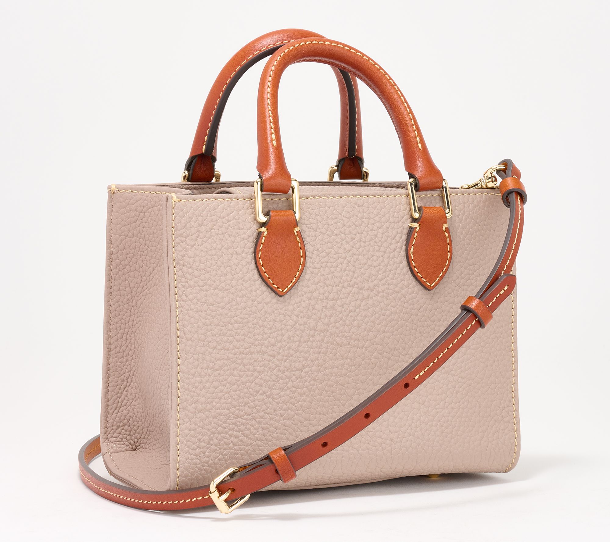 "As Is" Dooney & Bourke Pebble Leather Mini Janine Satchel - QVC.com