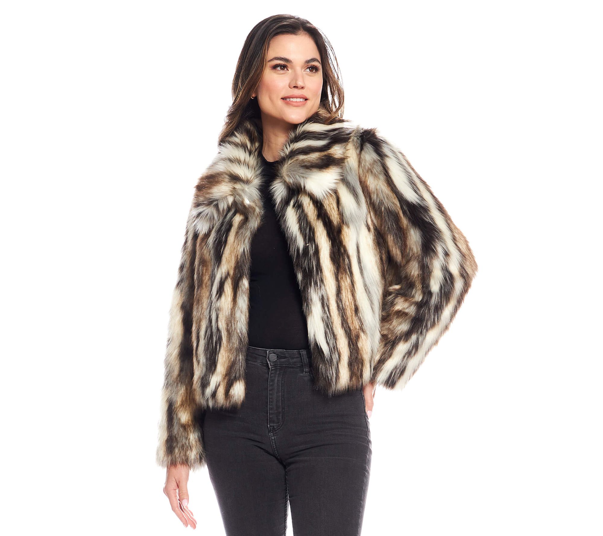 Donna Salyers Fabulous Furs Desert Dream Faux Fur Jacket - QVC.com