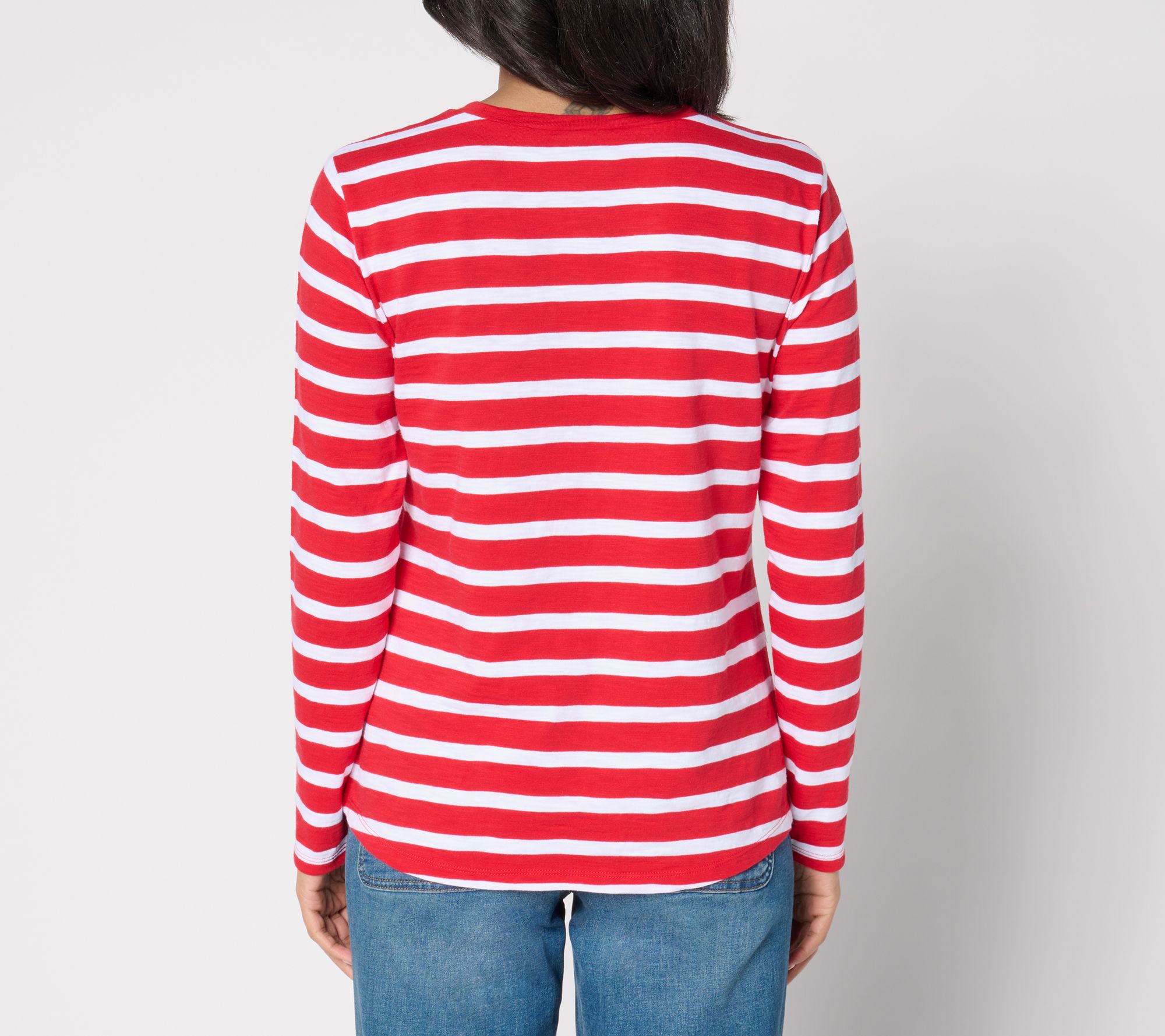"As Is" Studio Park x Amy Stran 100% Cotton Long Sleeve T-Shirt - QVC.com