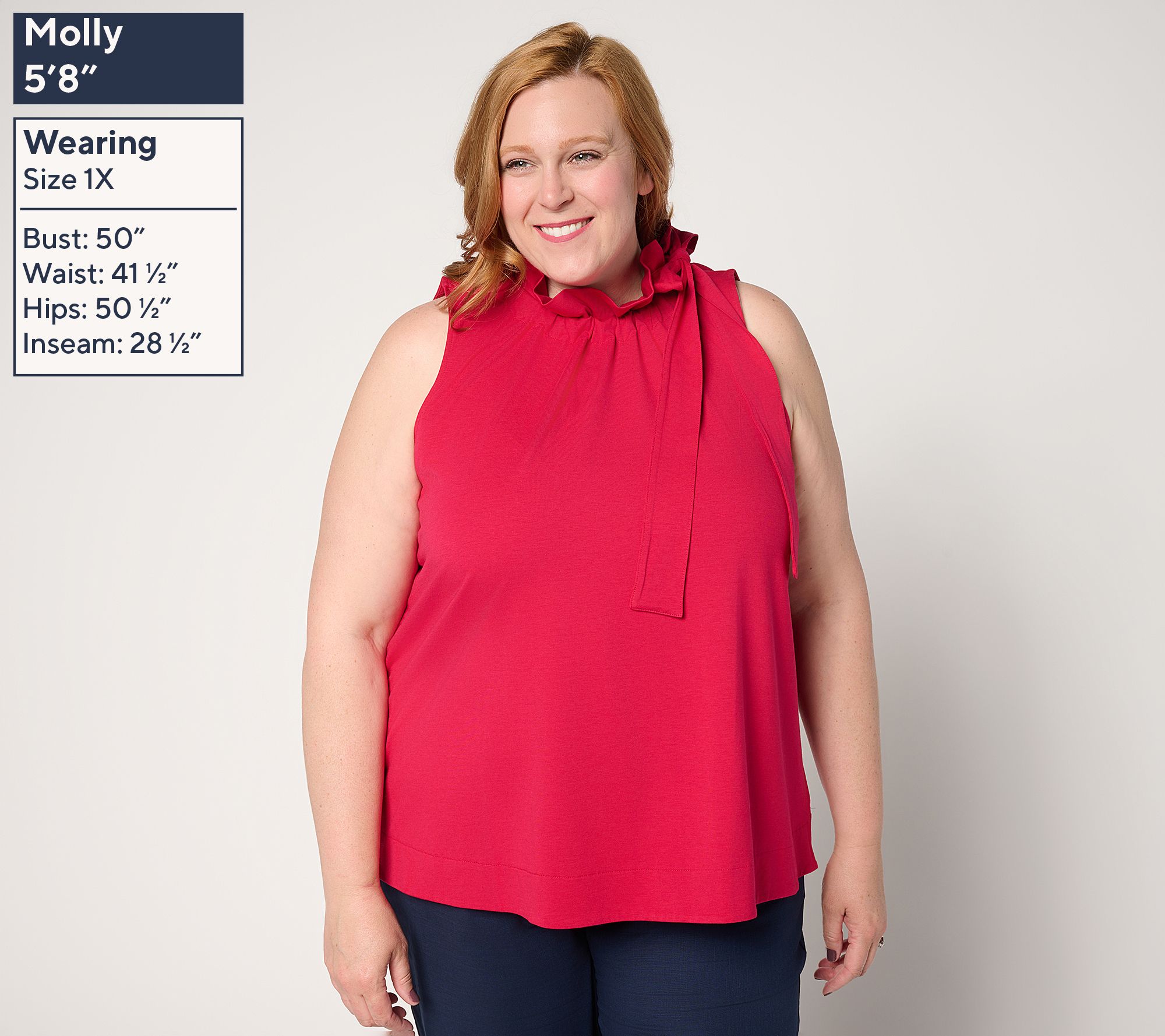 "As Is" by Stacy London Cotton Jersey Sleeveless Bow Top - QVC.com