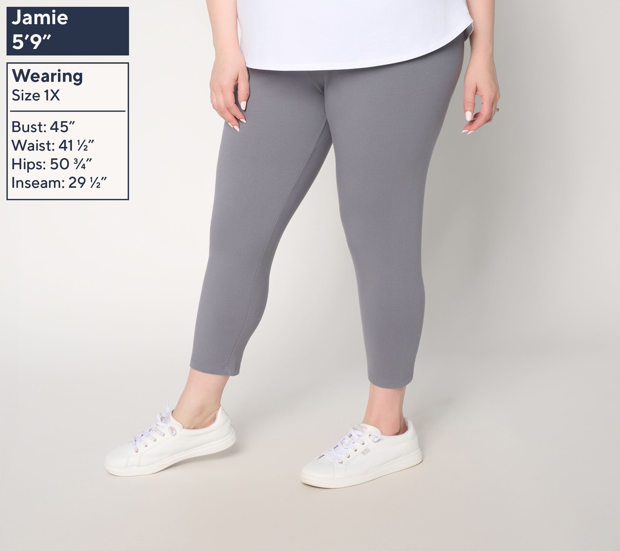 LOGO Layers by Lori Goldstein Petite Cropped Leggings - QVC.com