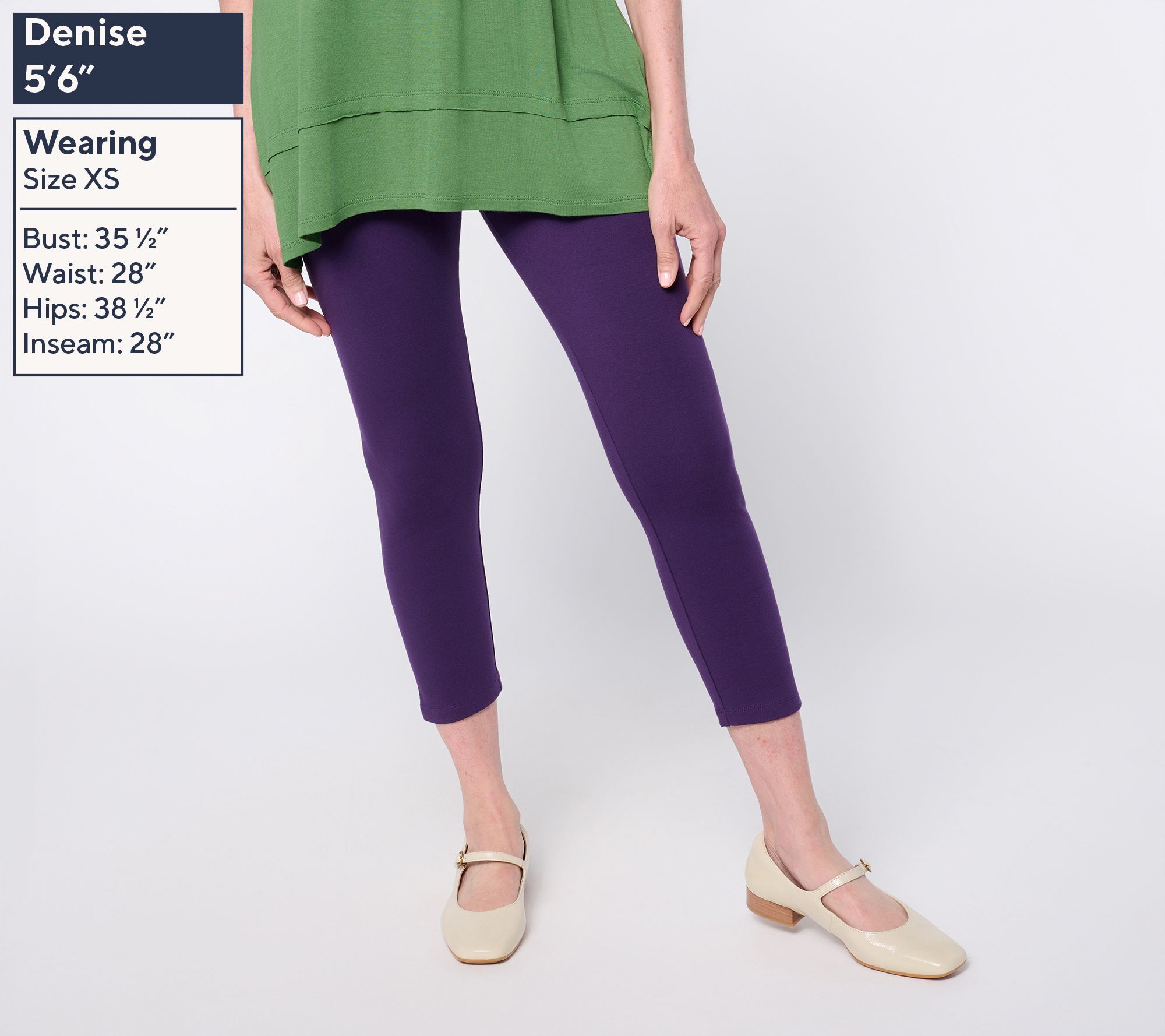 LOGO Layers by Lori Goldstein Petite Cropped Leggings - QVC.com