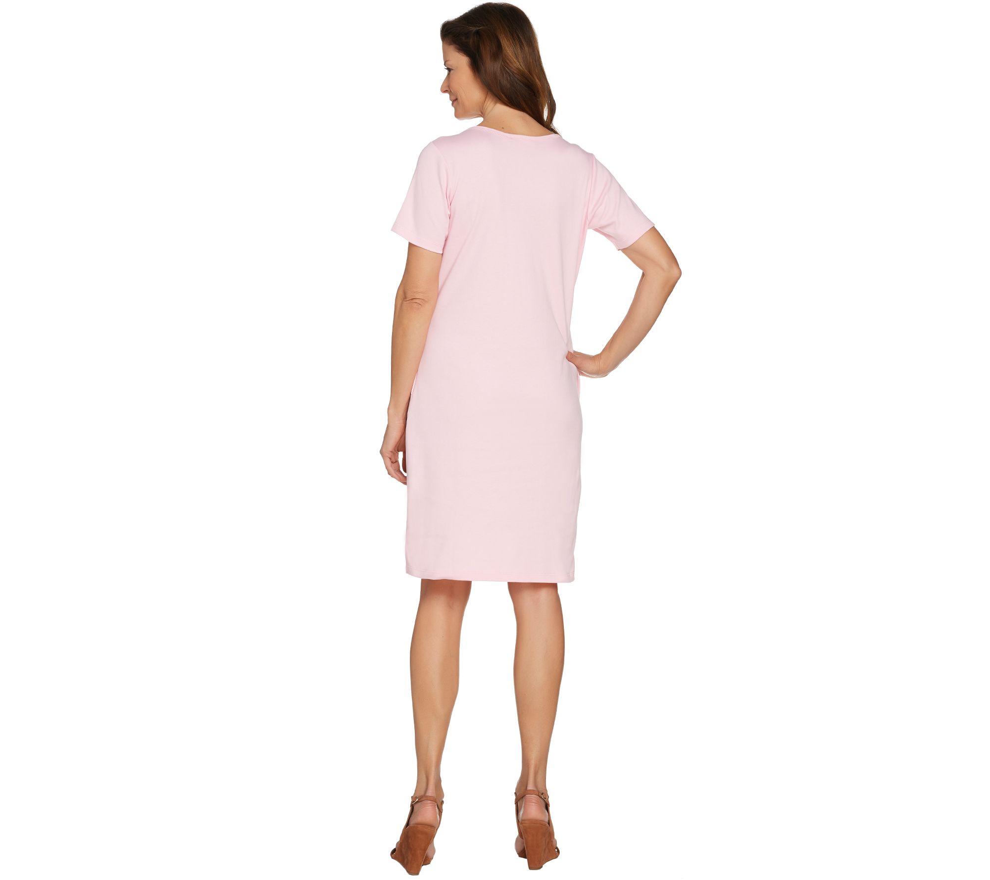 "As Is" Quacker Factory Sequin Splash Short Sleeve Knit Dress - QVC.com