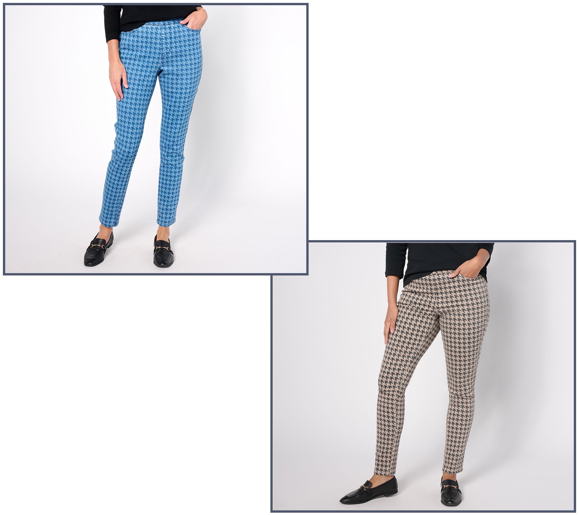 Isaac Mizrahi Live! True Denim Houndstooth Jeans - QVC.com