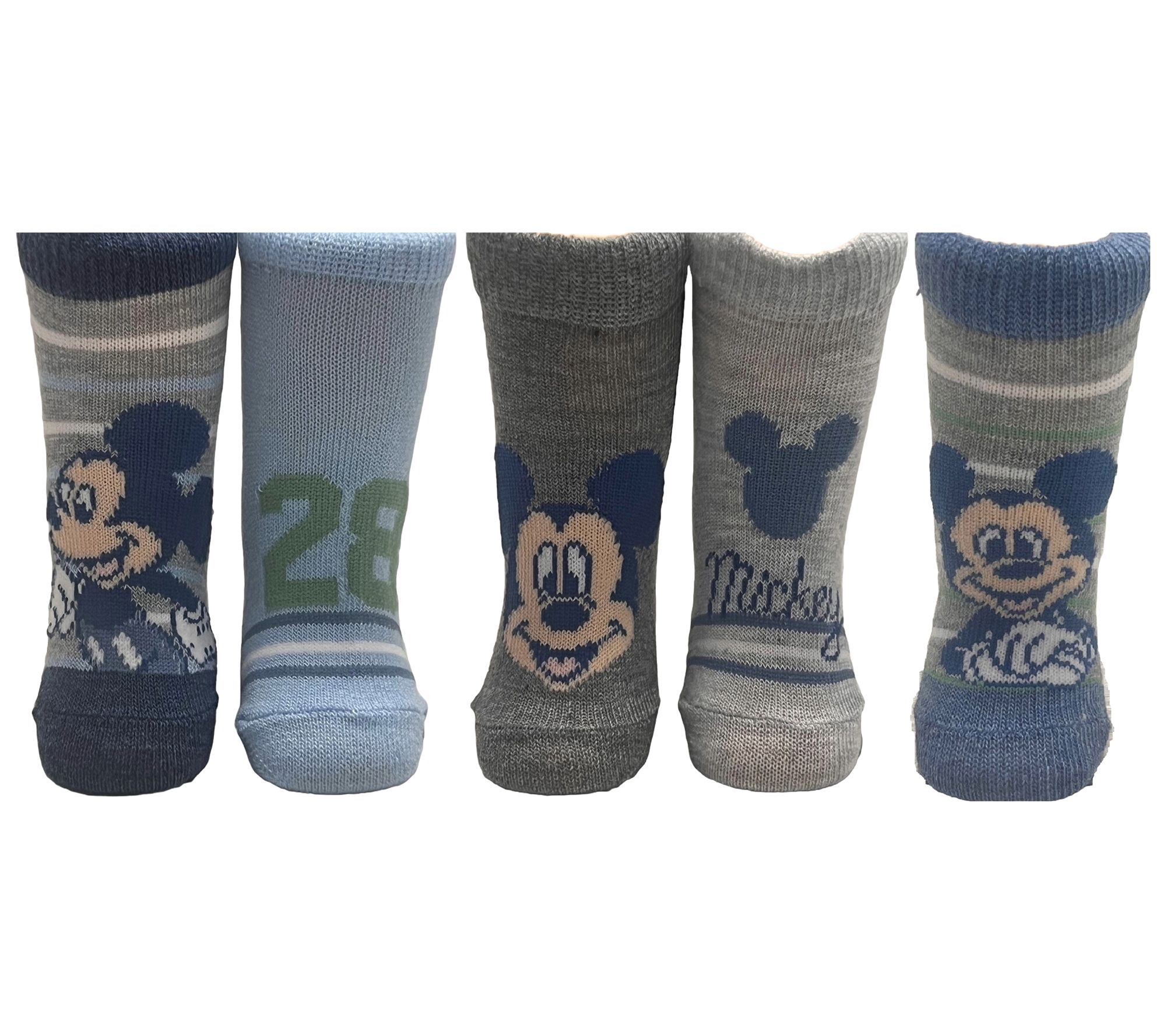 Disney Toddler Boys' Mickey Mouse Shorty Sock Set - 5 Pair - QVC.com