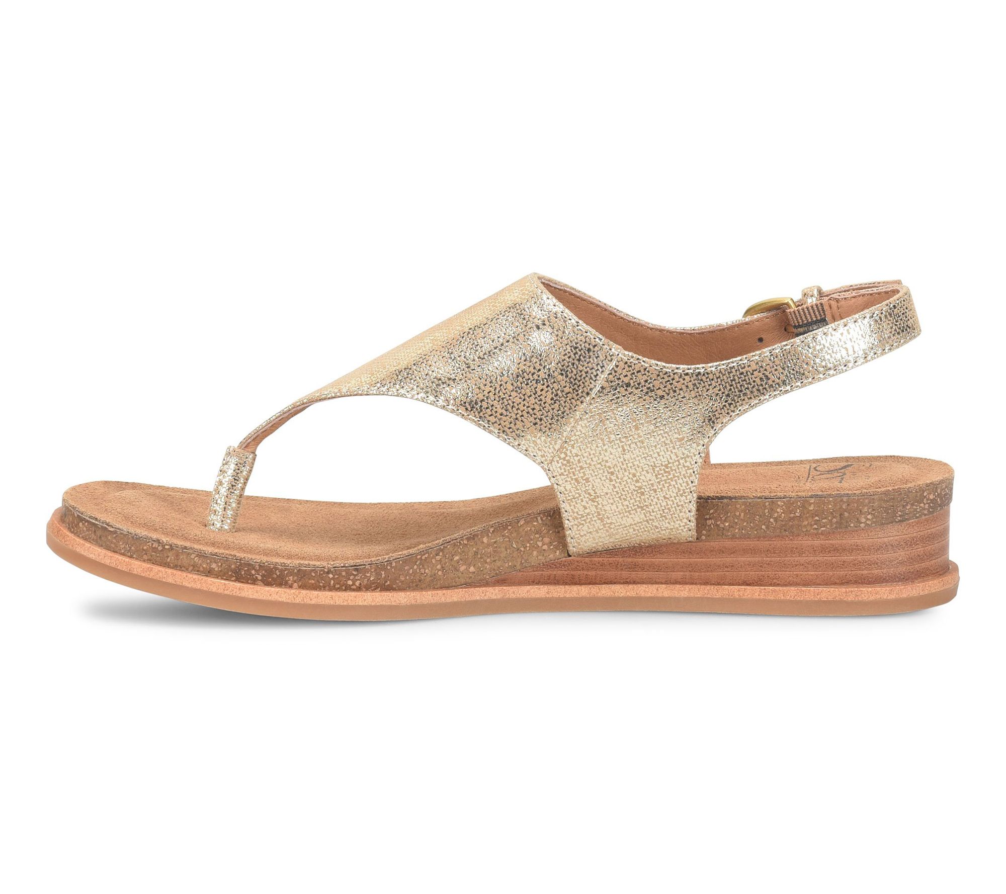 Sofft Leather Wedged Thong Sandal - Penelope - QVC.com