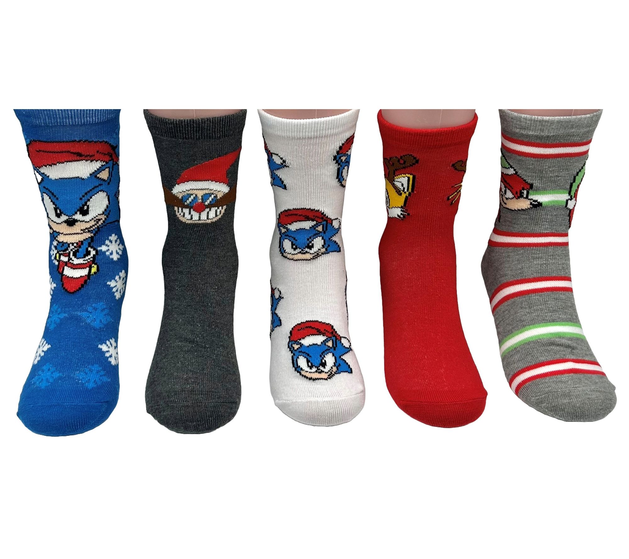 Sonic Boys' Character Holiday Crew Sock Set - 5Pair - QVC.com