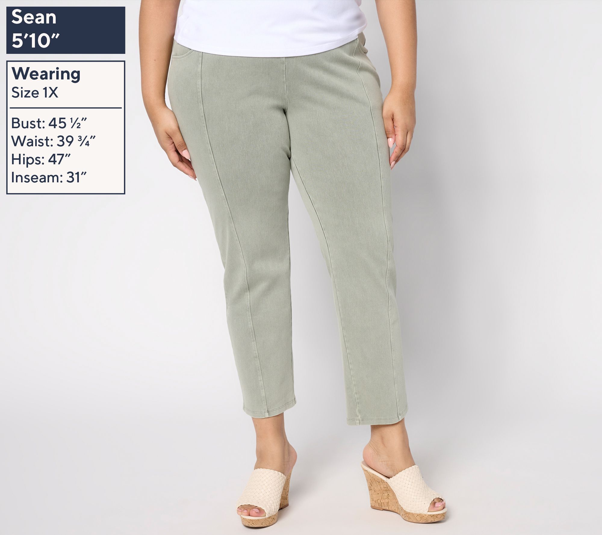 Women with Control Tummy Control Regular Straight Leg Denim Pants - QVC.com