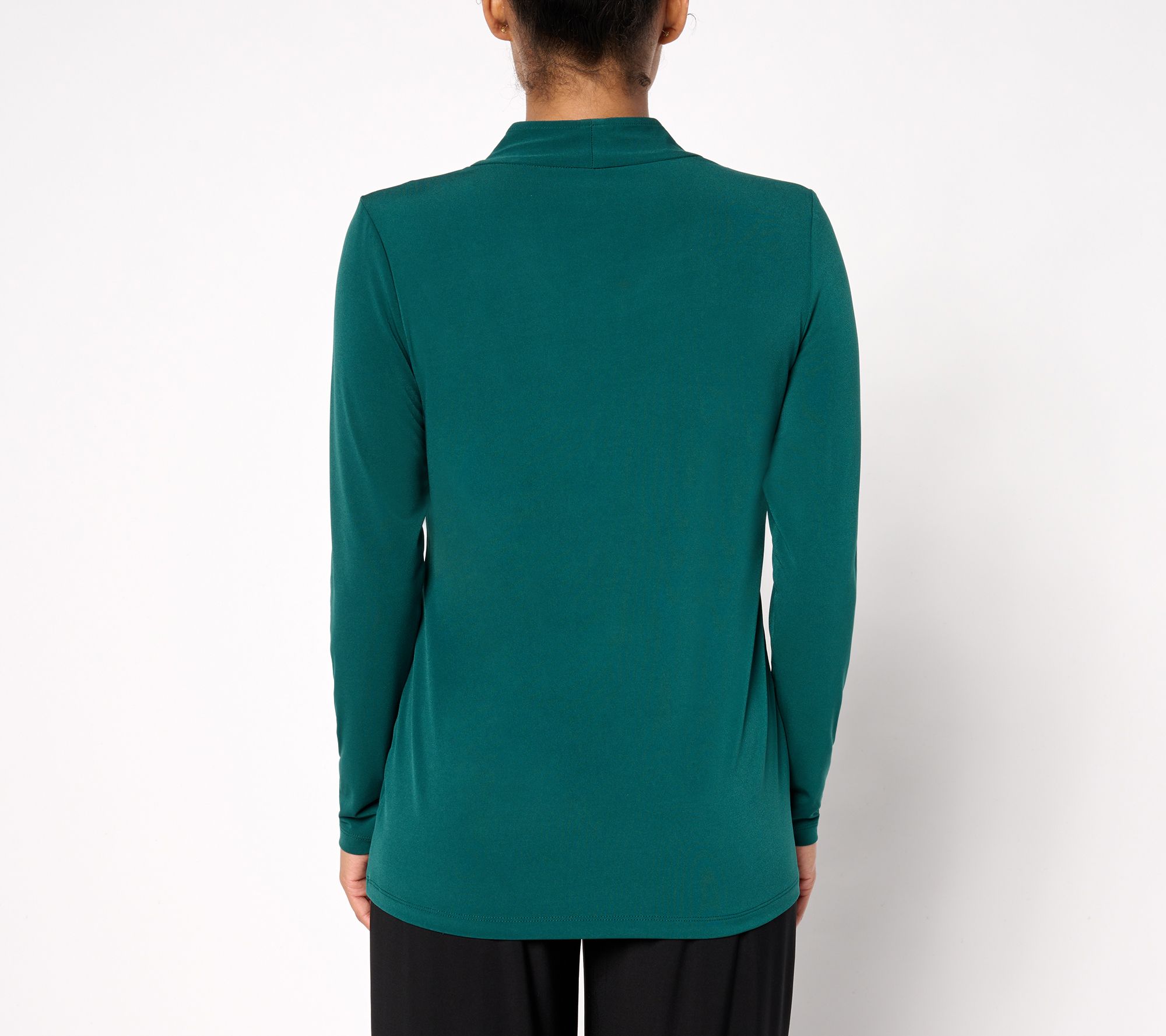 "As Is" Susan Graver Modern Essentials Liquid Knit Voop Neck Top - QVC.com