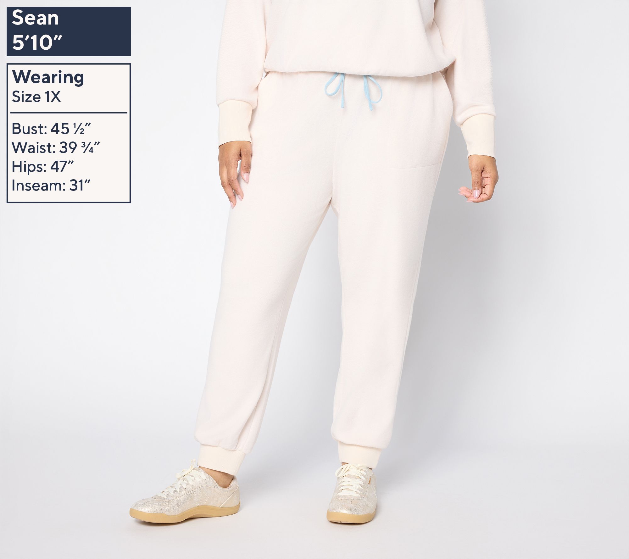 Mally Roncal Petite Cozy Plush Ankle Length Joggers - QVC.com