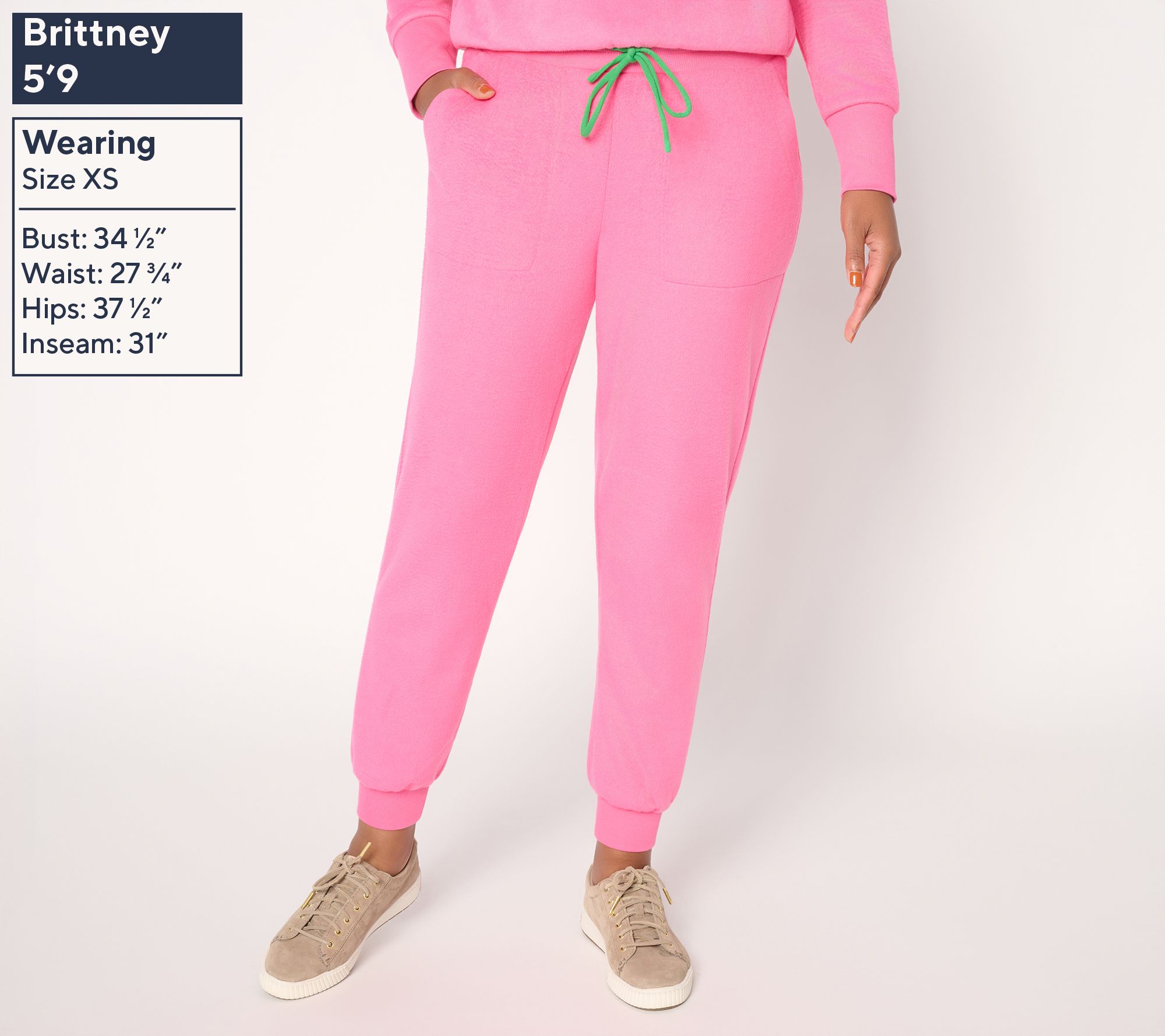 Mally Roncal Petite Cozy Plush Ankle Length Joggers - QVC.com