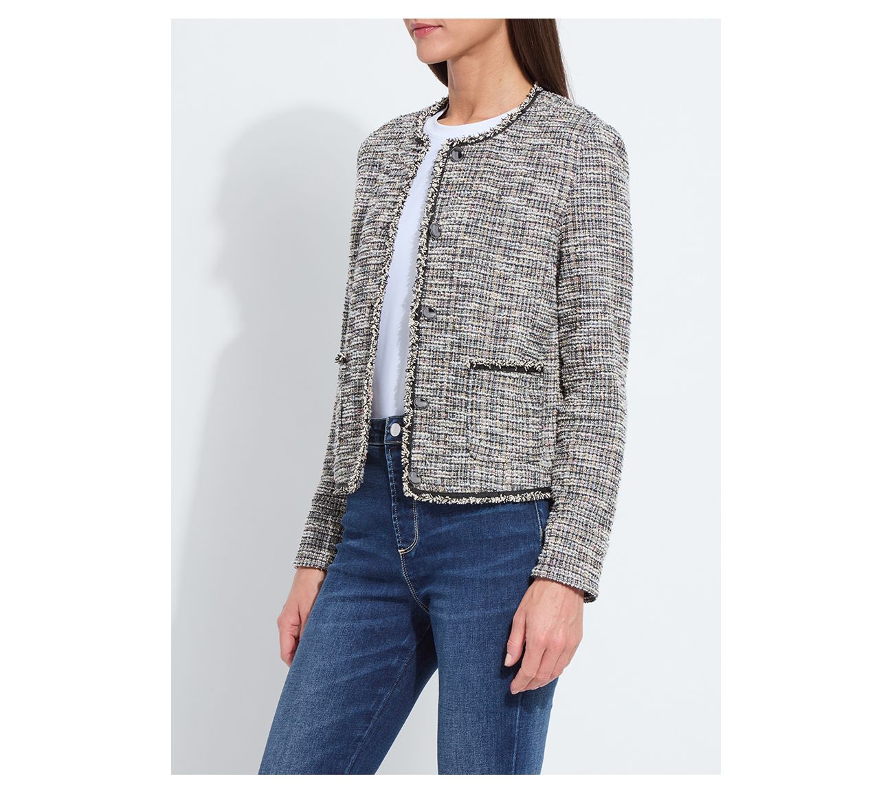 Lysse New York Charlotte Collarless St. Tweed Jacket - QVC.com