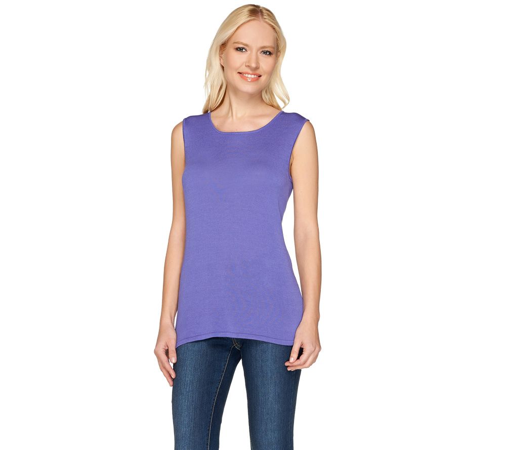 Attitudes by Renee Sleeveless Scoop Neck Knit Tank - QVC.com