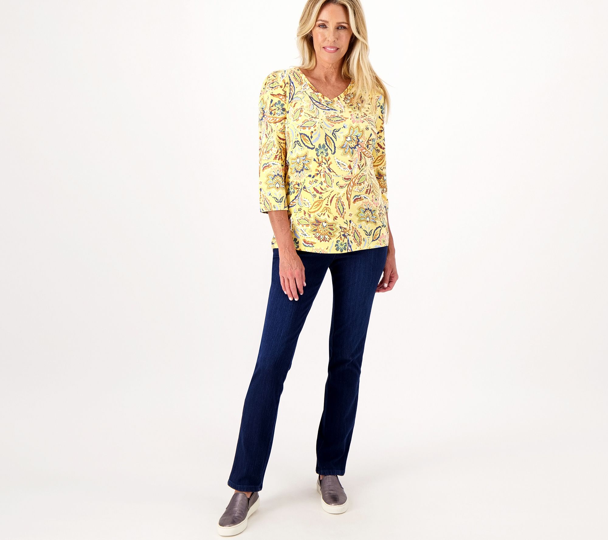 Belle by Kim Gravel Pet Flexibelle Slim Straight-Leg - QVC.com