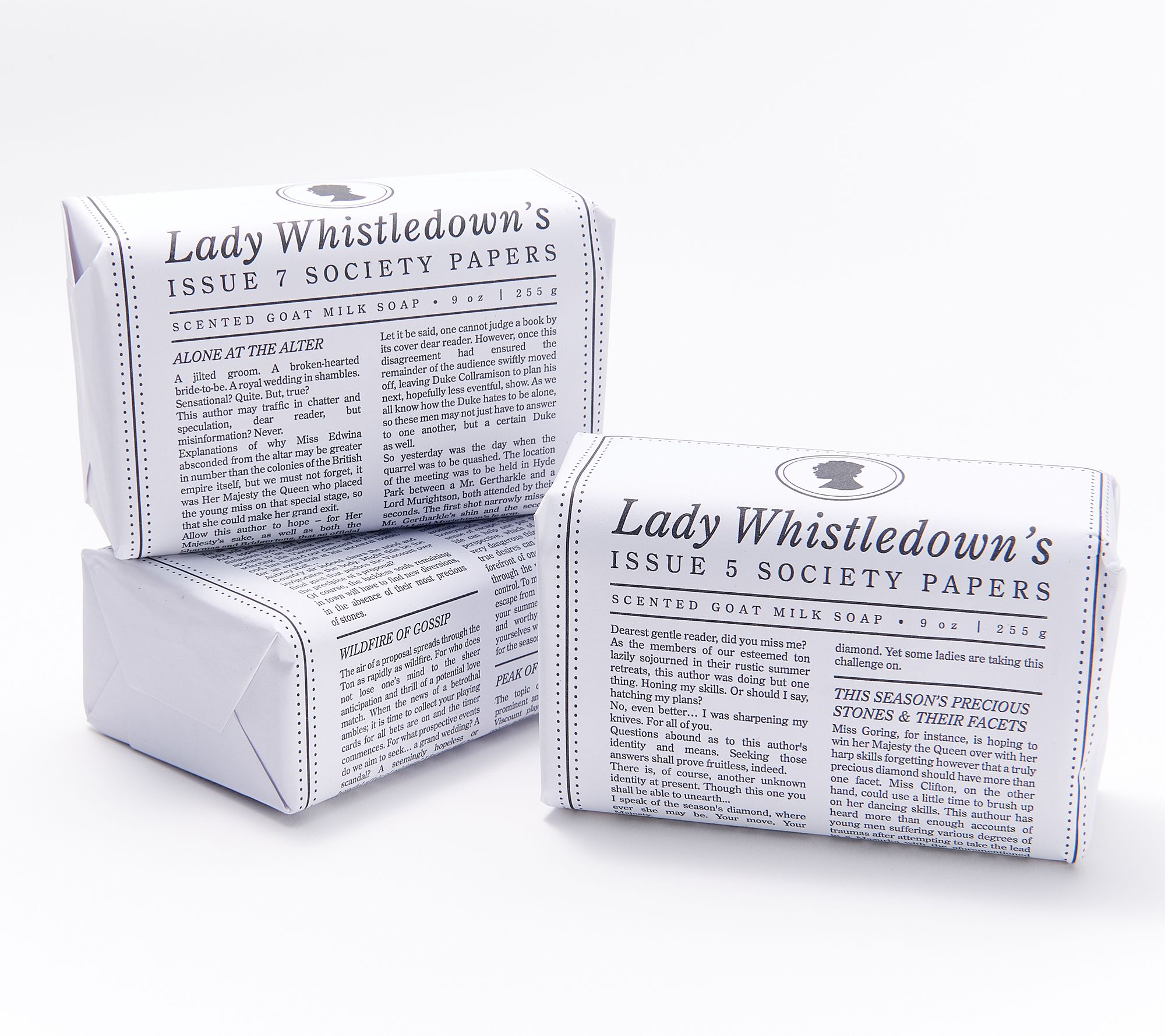 Bridgerton X Beekman 1802 9 ounce High Society Bar Soap Trio QVC