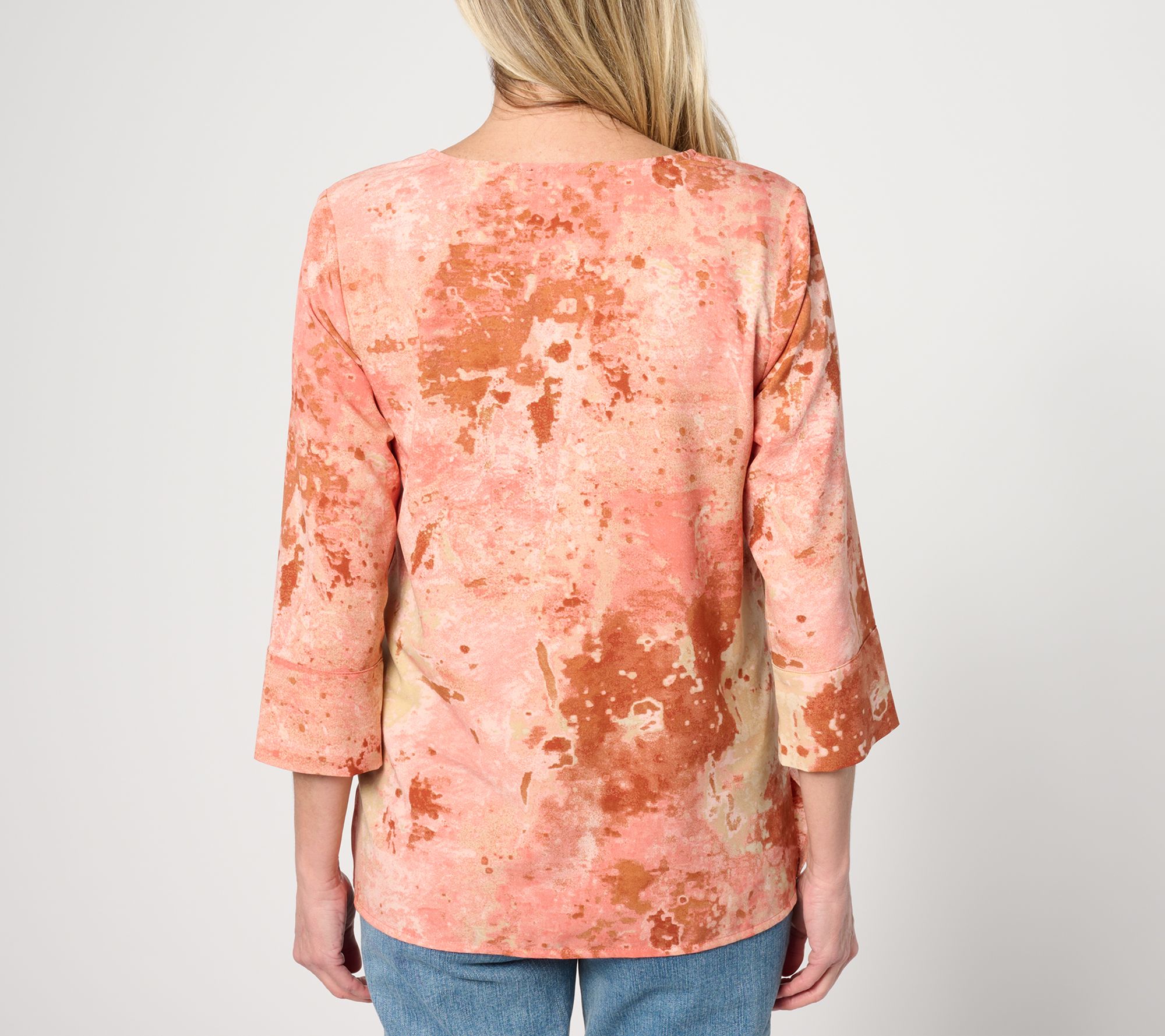 "As Is" Inspire by Susan Graver Printed Embroidered Blouse - QVC.com
