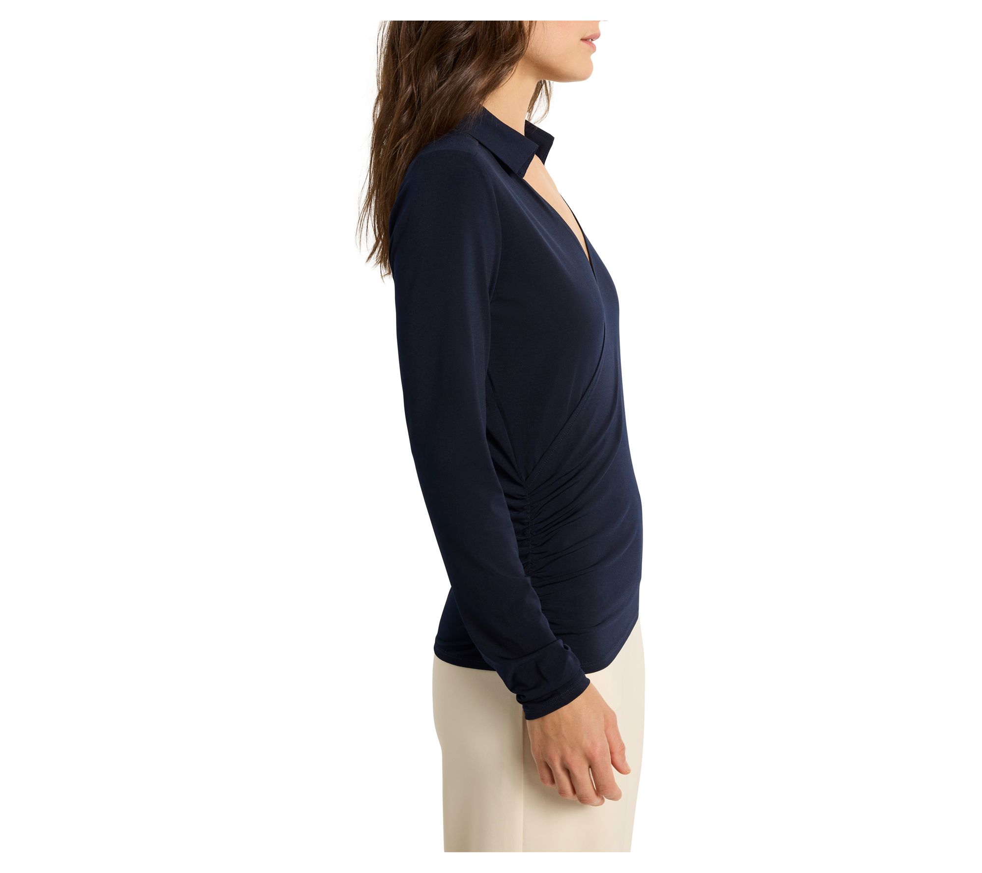 NIC+ZOE Collared Wrap Top - QVC.com