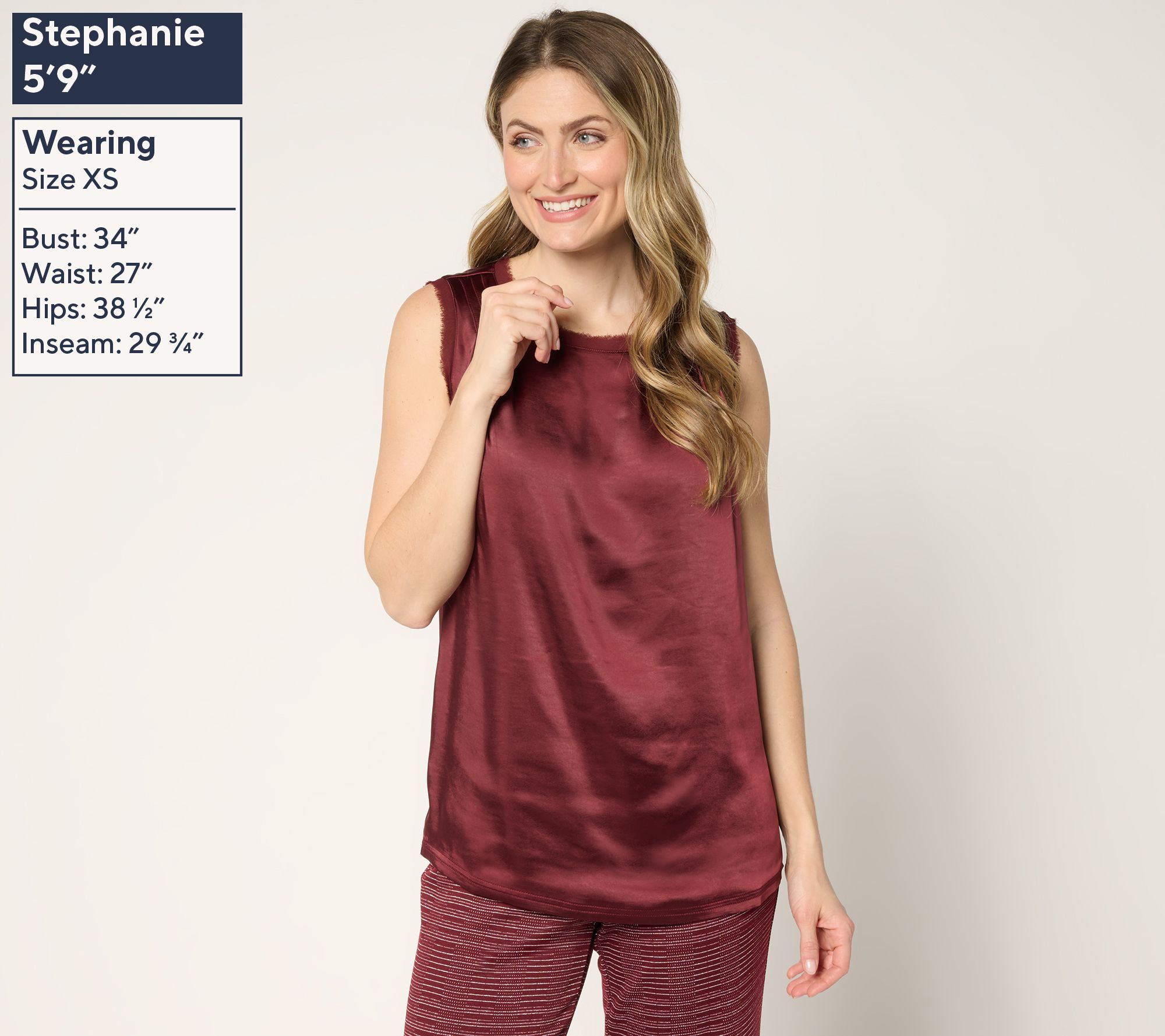 "As Is" by Stacy London Draped Satin Tank - QVC.com