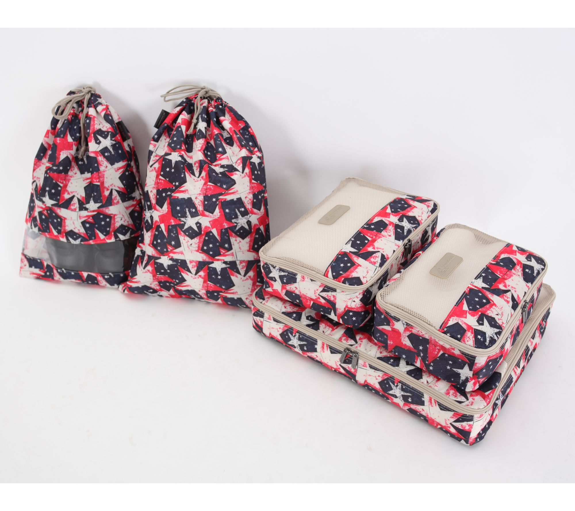 Triforce Set of 3 Packing Cubes with Shoe & Laundry Bags - QVC.com