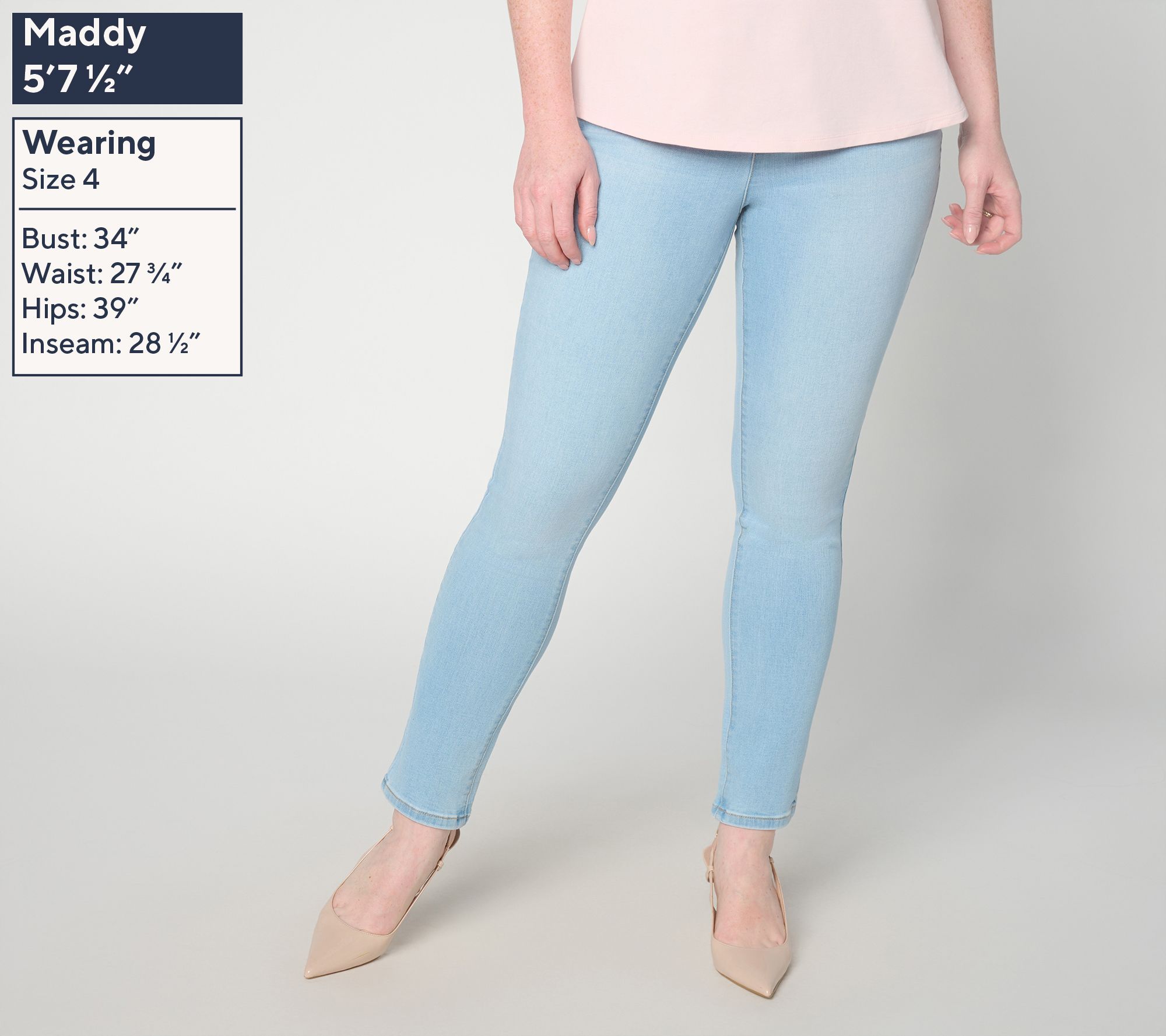 Ree by the Pioneer Woman Petite Pull On Skinny Full Length Jean - QVC.com