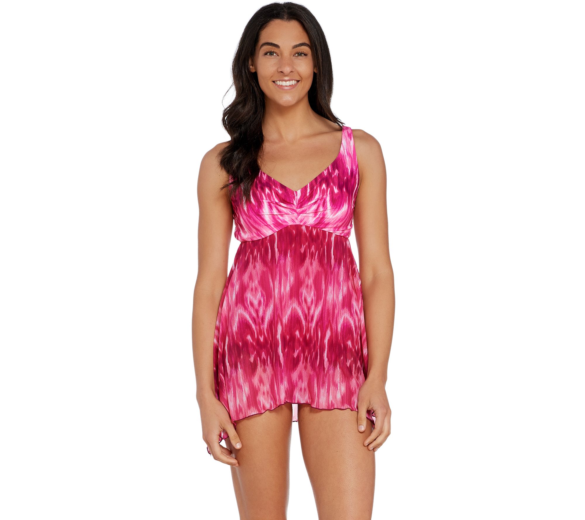 "As Is" Ocean Dream Signature Native Batik Swim Dress - QVC.com