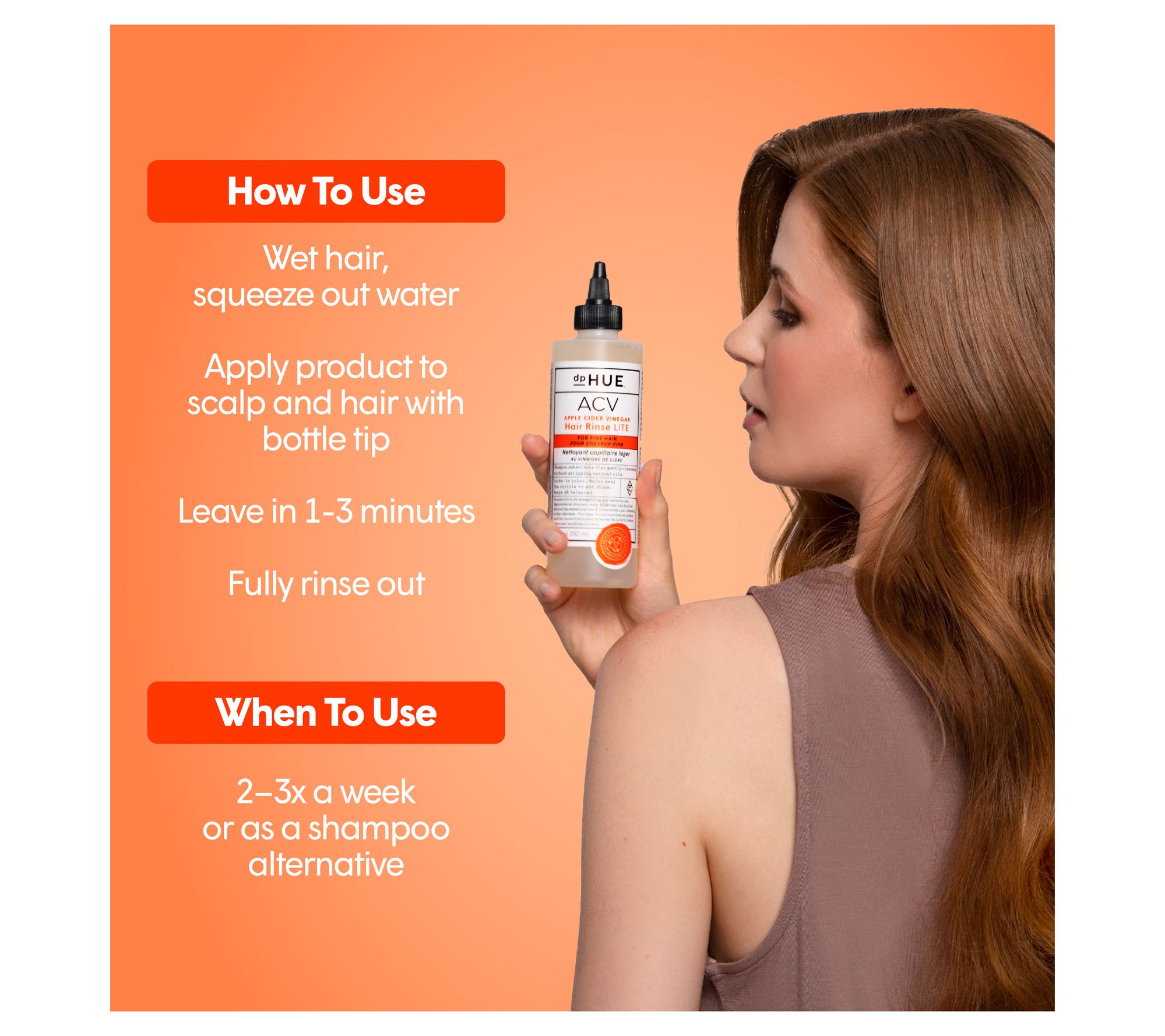 dpHUE ACV Hair Rinse Lite Shampoo Alternative 8.5 oz - QVC.com