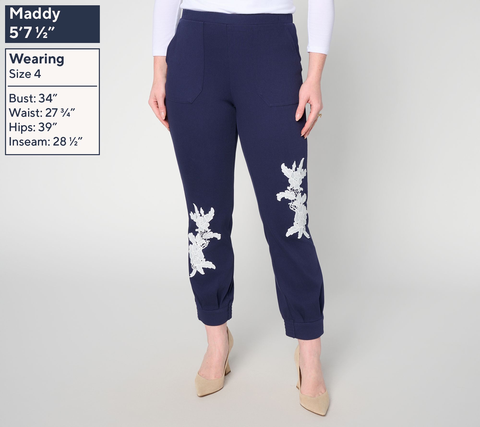 "As Is" Women with Control Petite Twill Ankle Icon Jogger - QVC.com