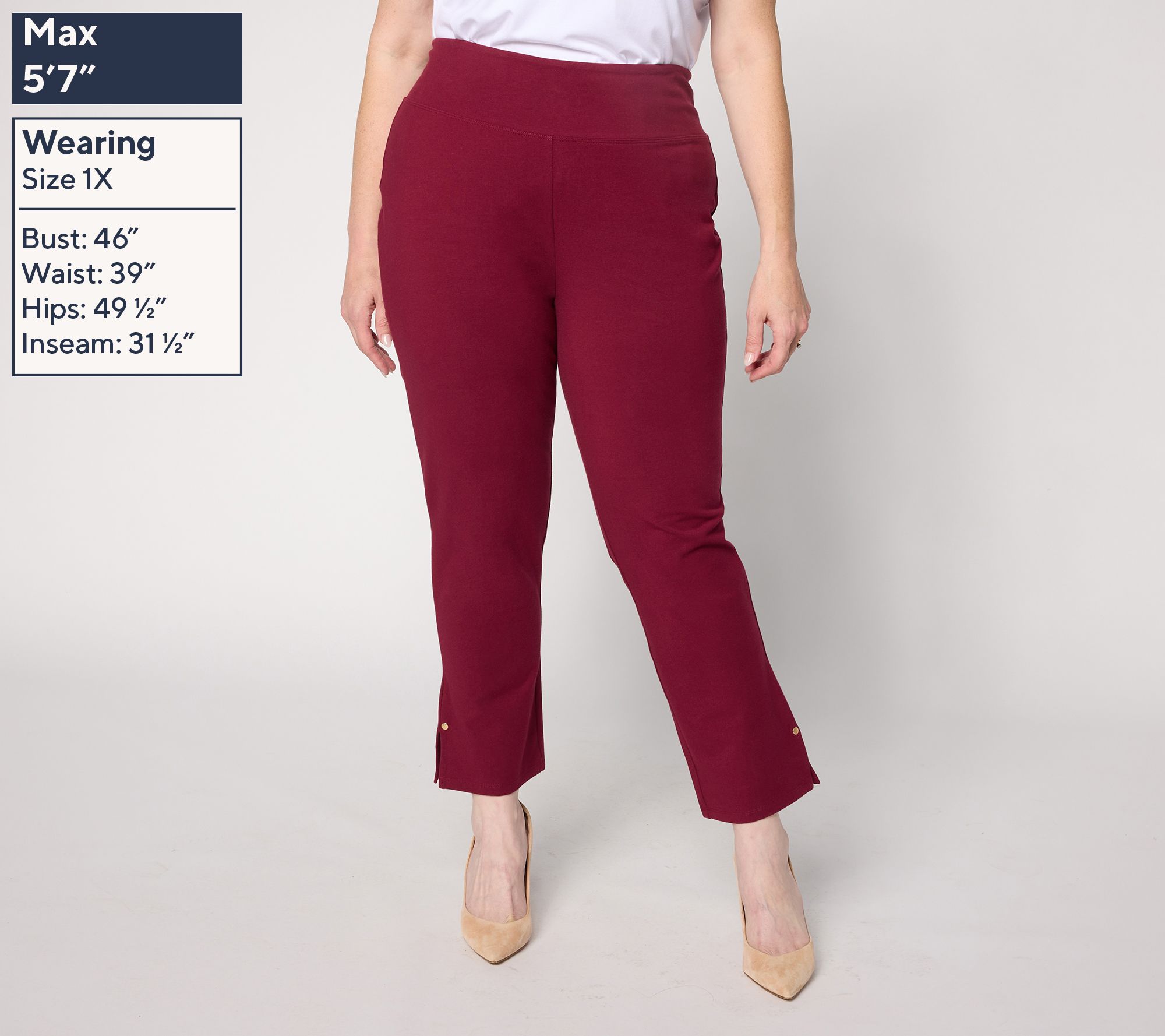 Women with Control Regular 86/14 Straight Leg Ankle Pants - QVC.com