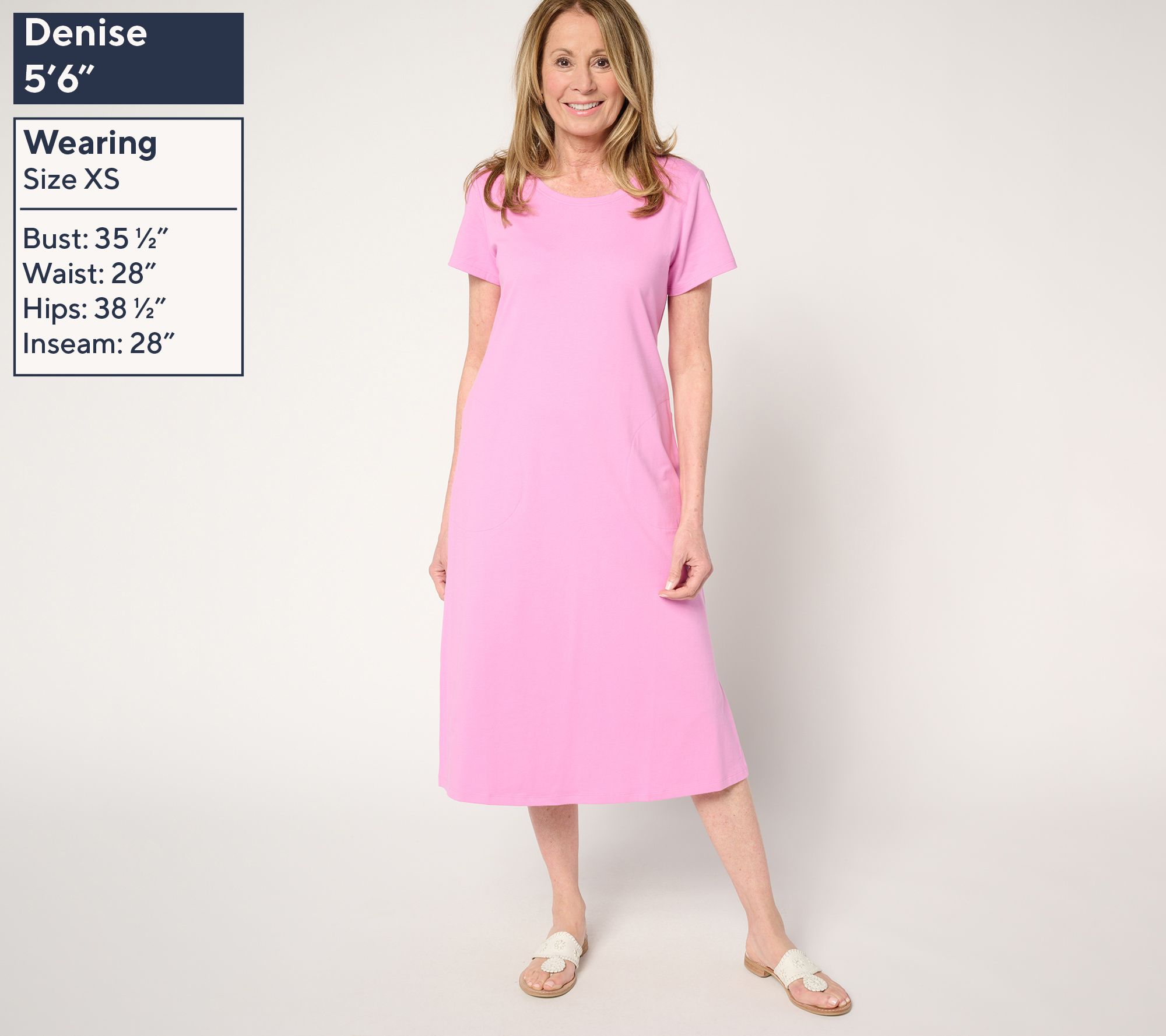 "As Is" Denim & Co. Essentials Tall Perfect Jersey 2-Pack Dresses - QVC.com