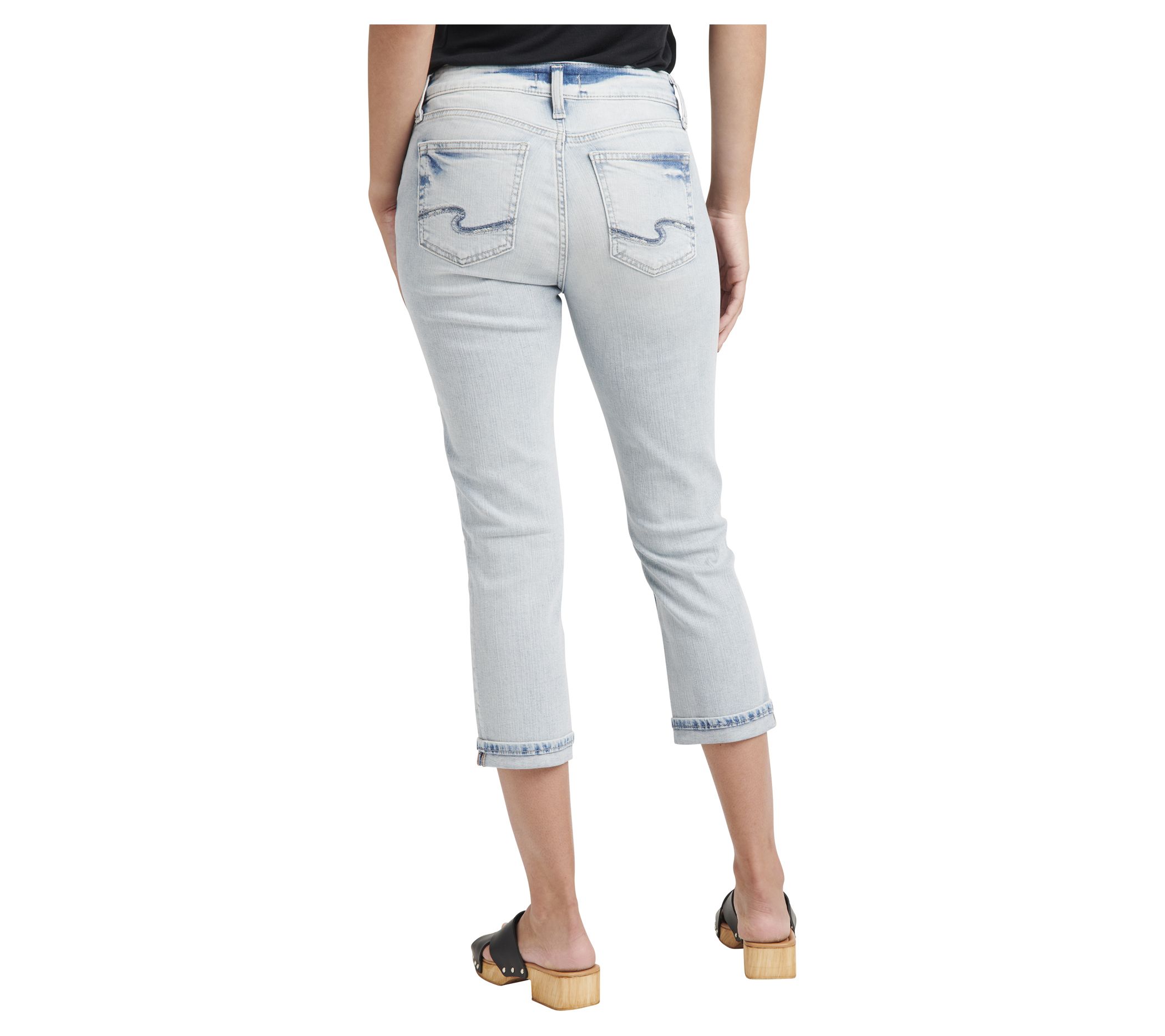 Silver Jeans Co. Elyse Mid Rise Capri-EPX196 - QVC.com