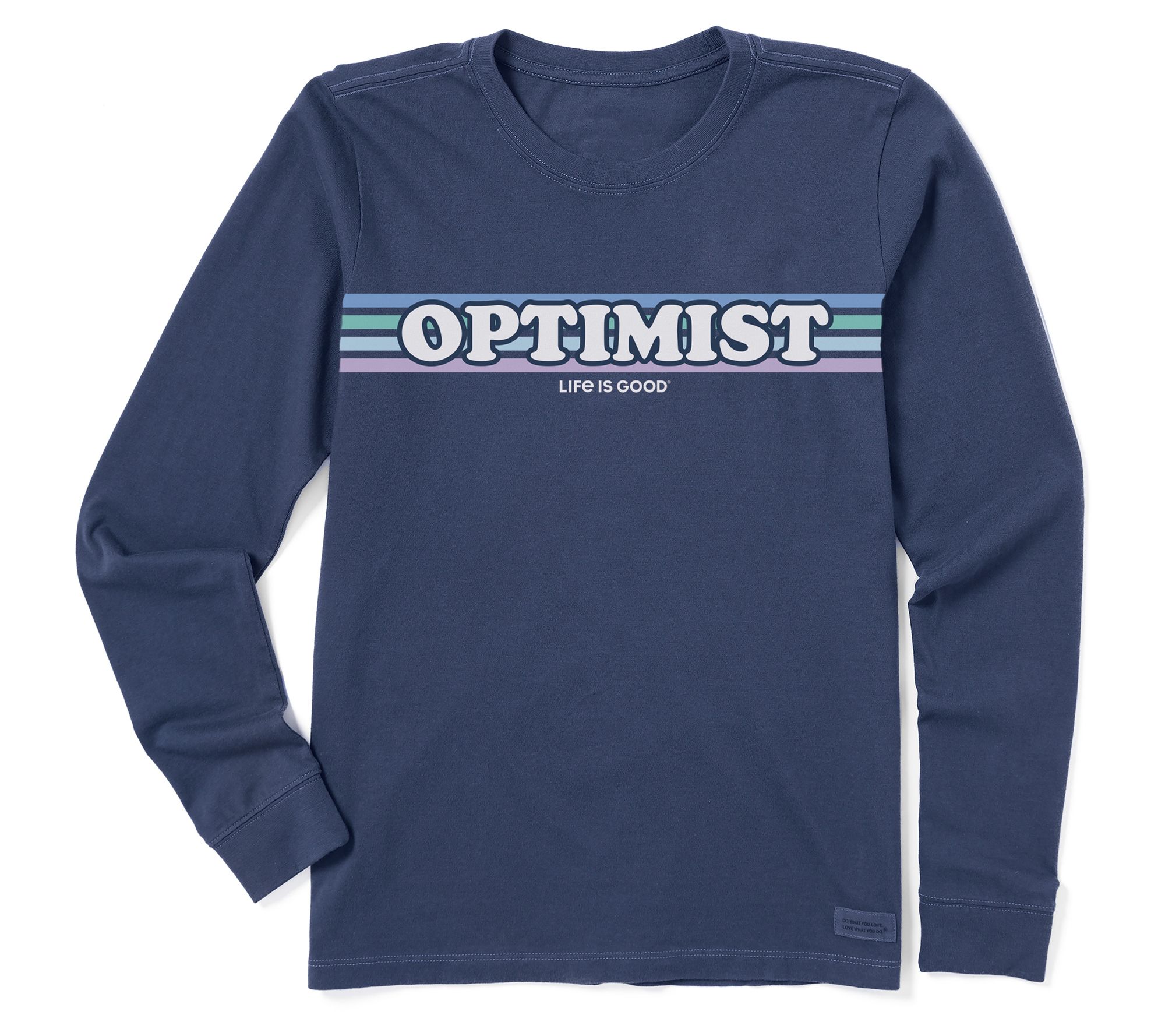Life is Good Women's Optimist Retro Stripe Crusher Knit Tee - QVC.com
